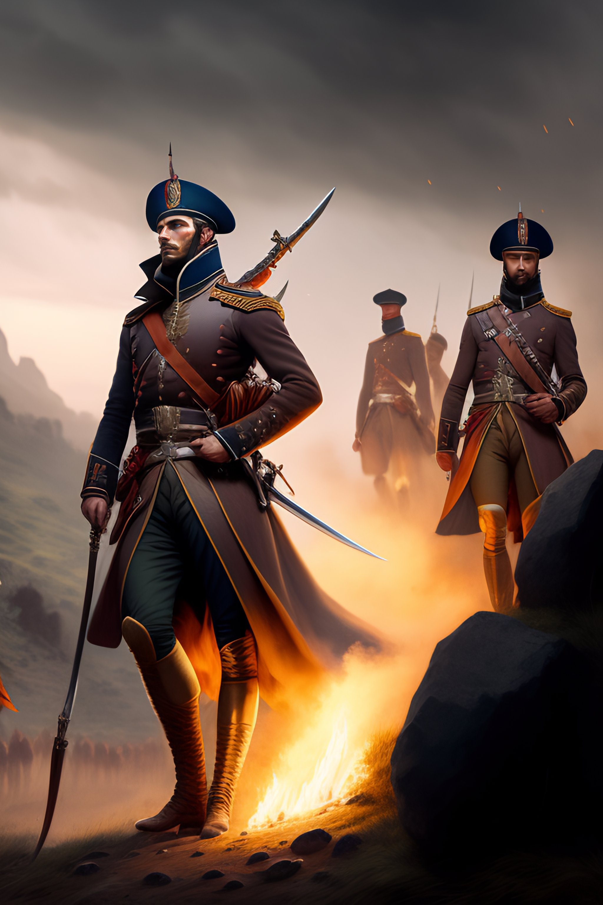 Lexica - Highly detailed illustration featuring french napoleonic ...