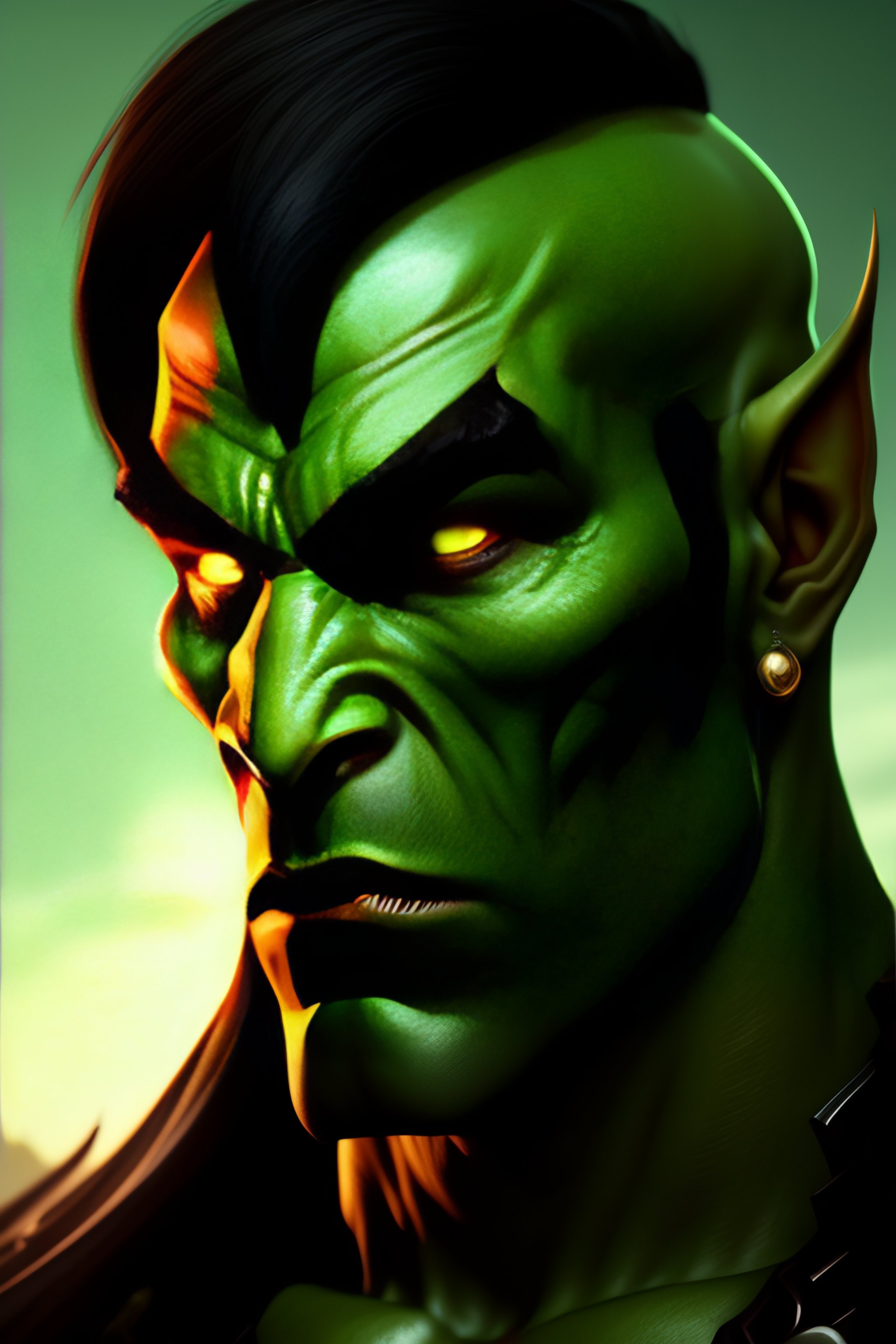 Lexica - Dark-green handsome orc