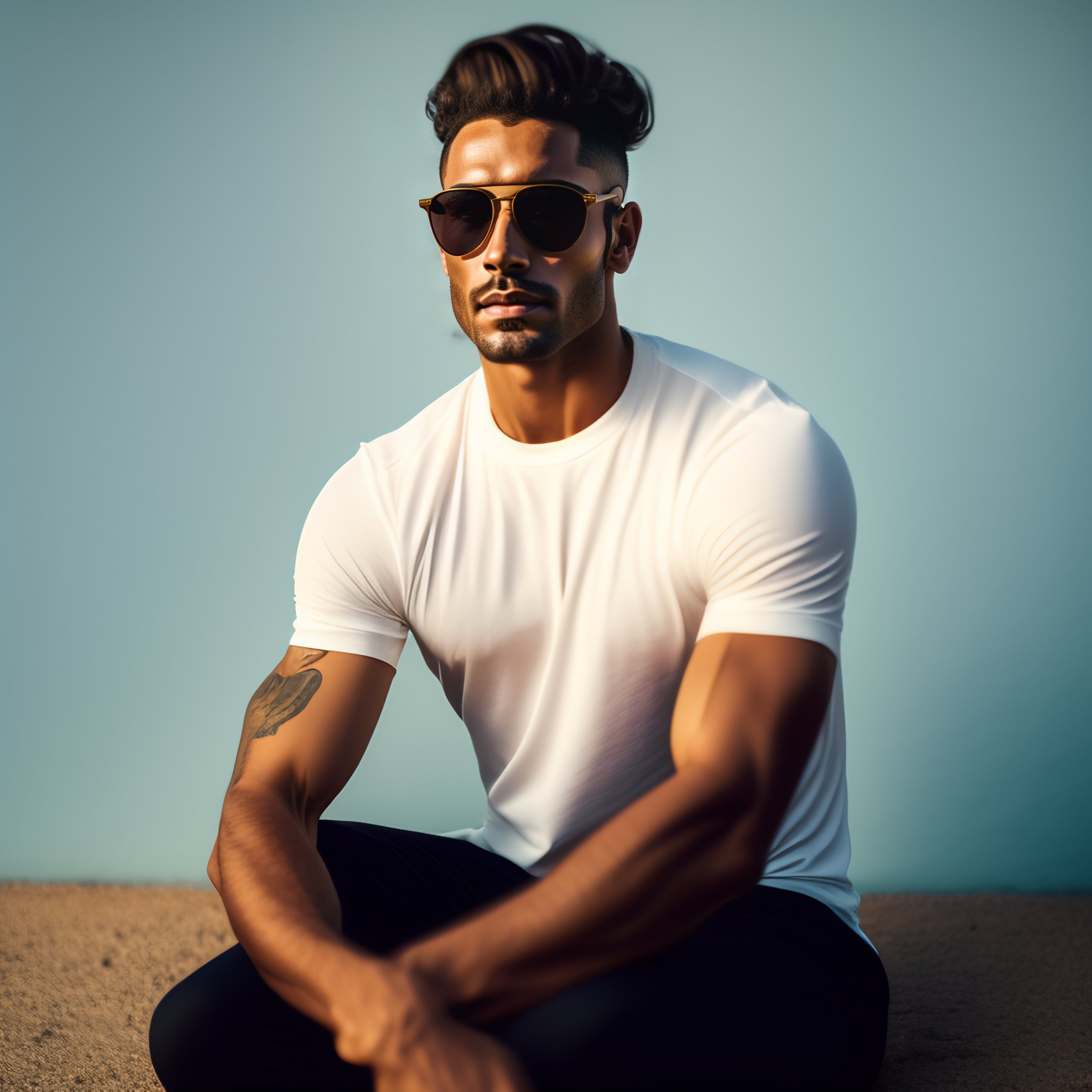 Lexica - Natural 35mm F4 full body photo of shapely yoga teacher male ...