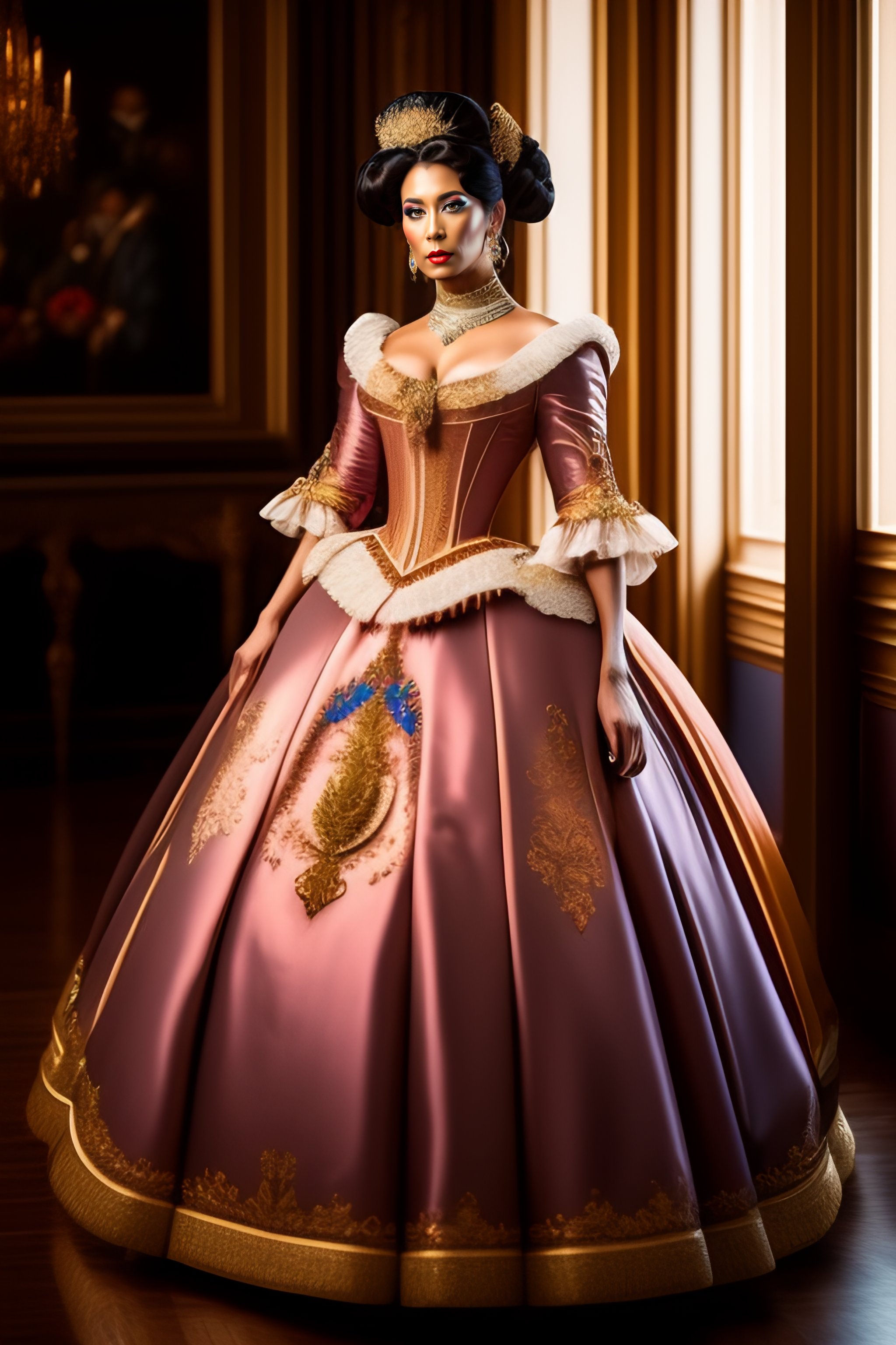 Lexica - Baroque crossdresser, ball room, dance
