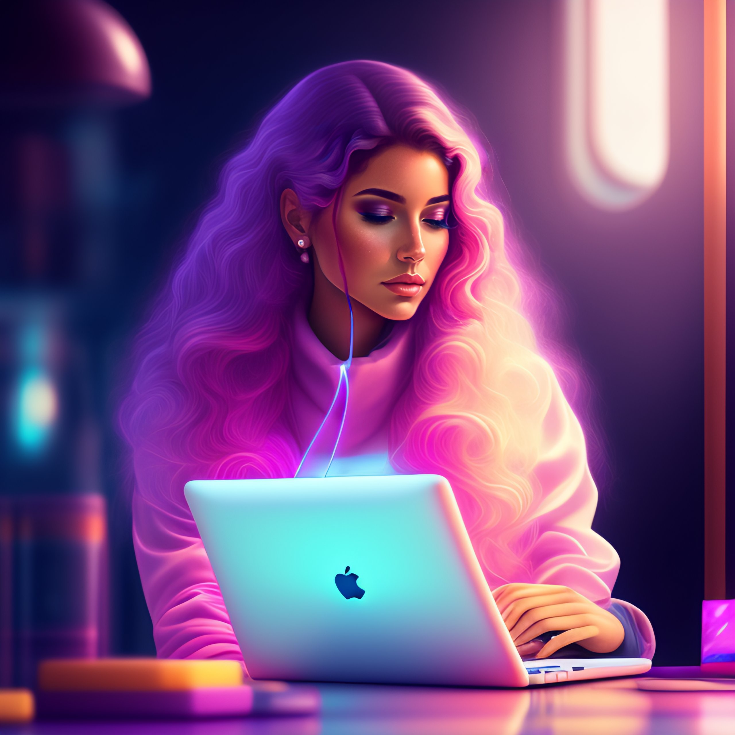 Lexica - Woman programming on her laptop, coding aesthetic, fantasy ...