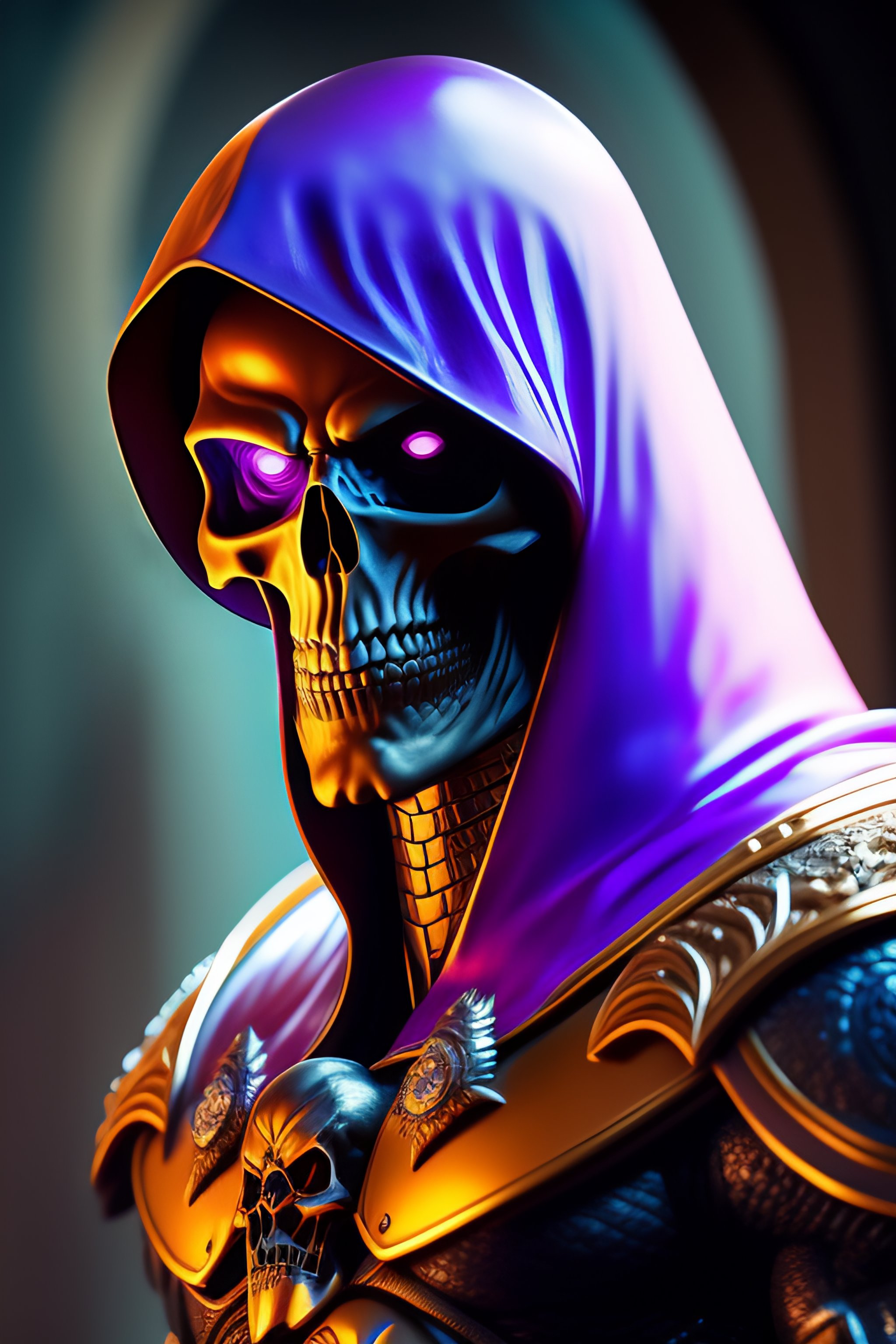 Lexica - Portrait of a Skeletor in Castle Grayskull