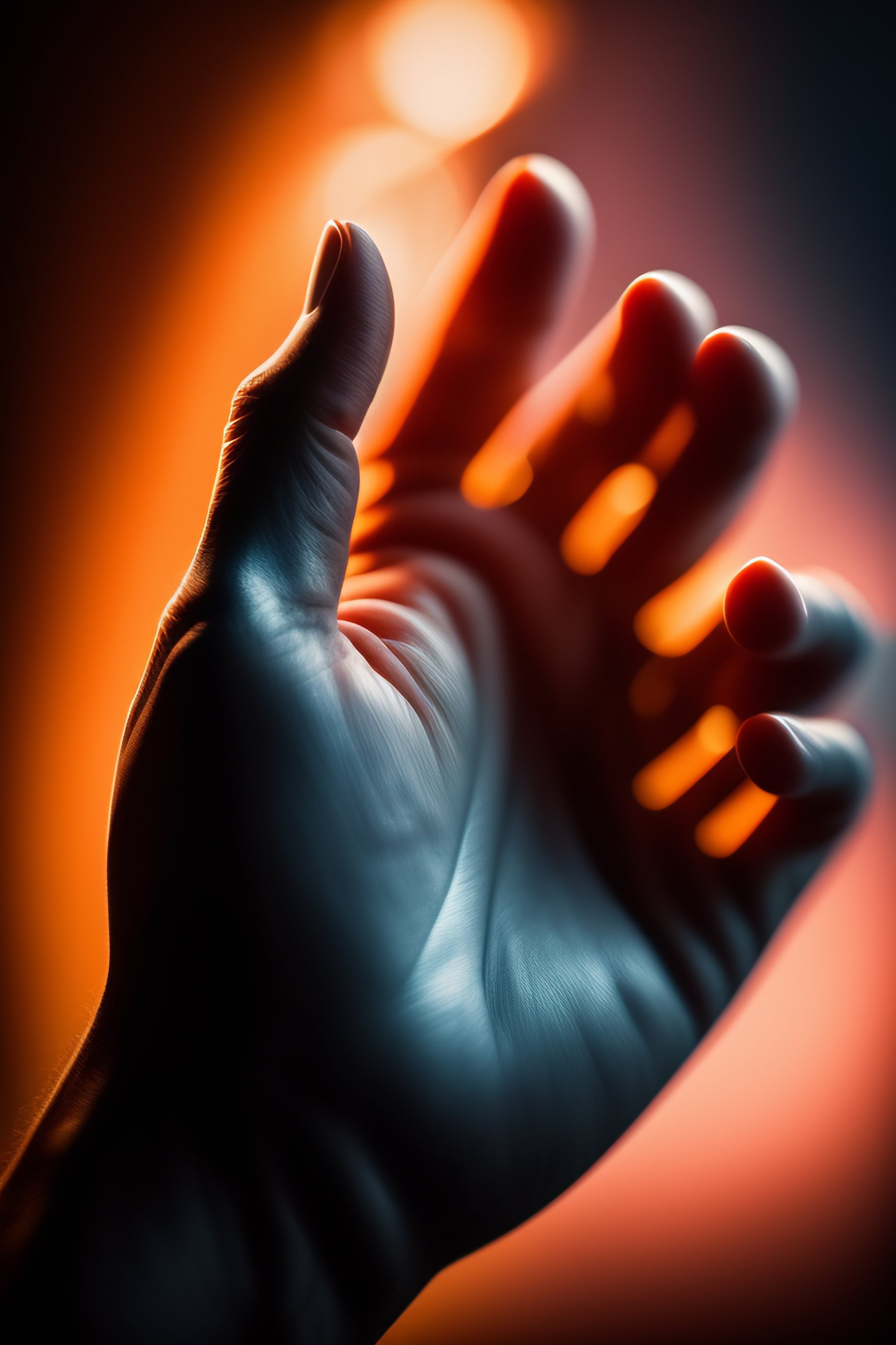 Lexica - Hand floating, sharp, 35 mm, 8k, cinematic lighting, cinematic ...