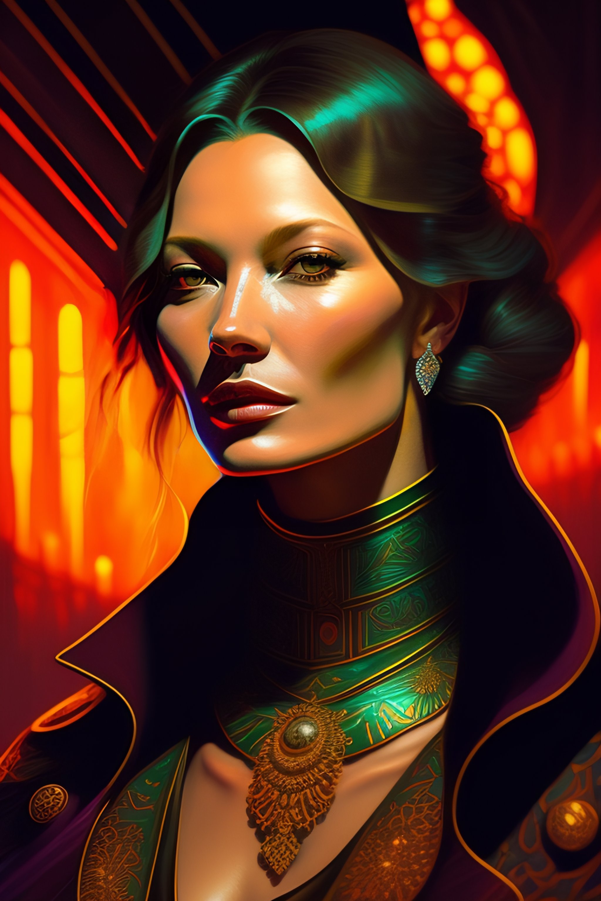 Lexica - Kate moss, art naïf, moebius style, art primitife,lectric ...