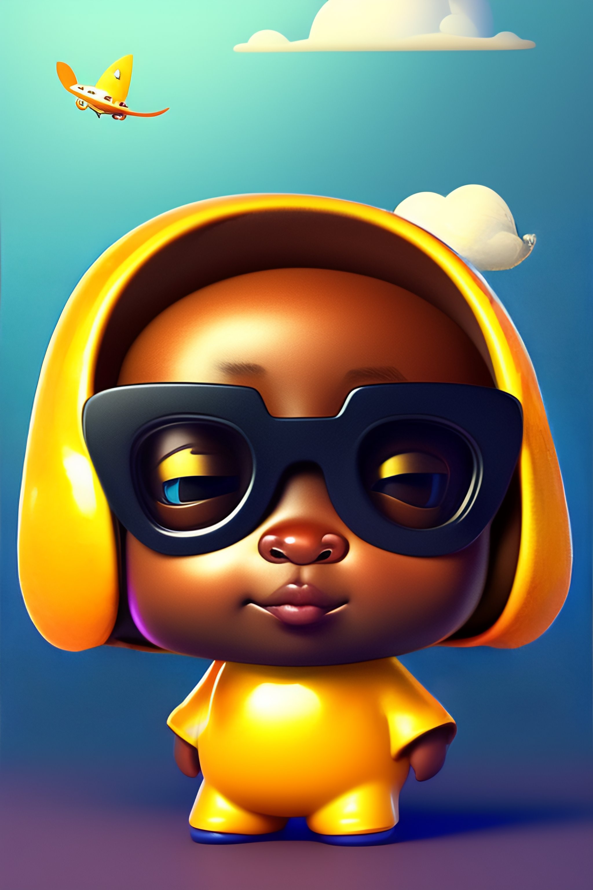 Lexica - Cute and adorable cartoon Stevie Wonder baby, fantasy ...