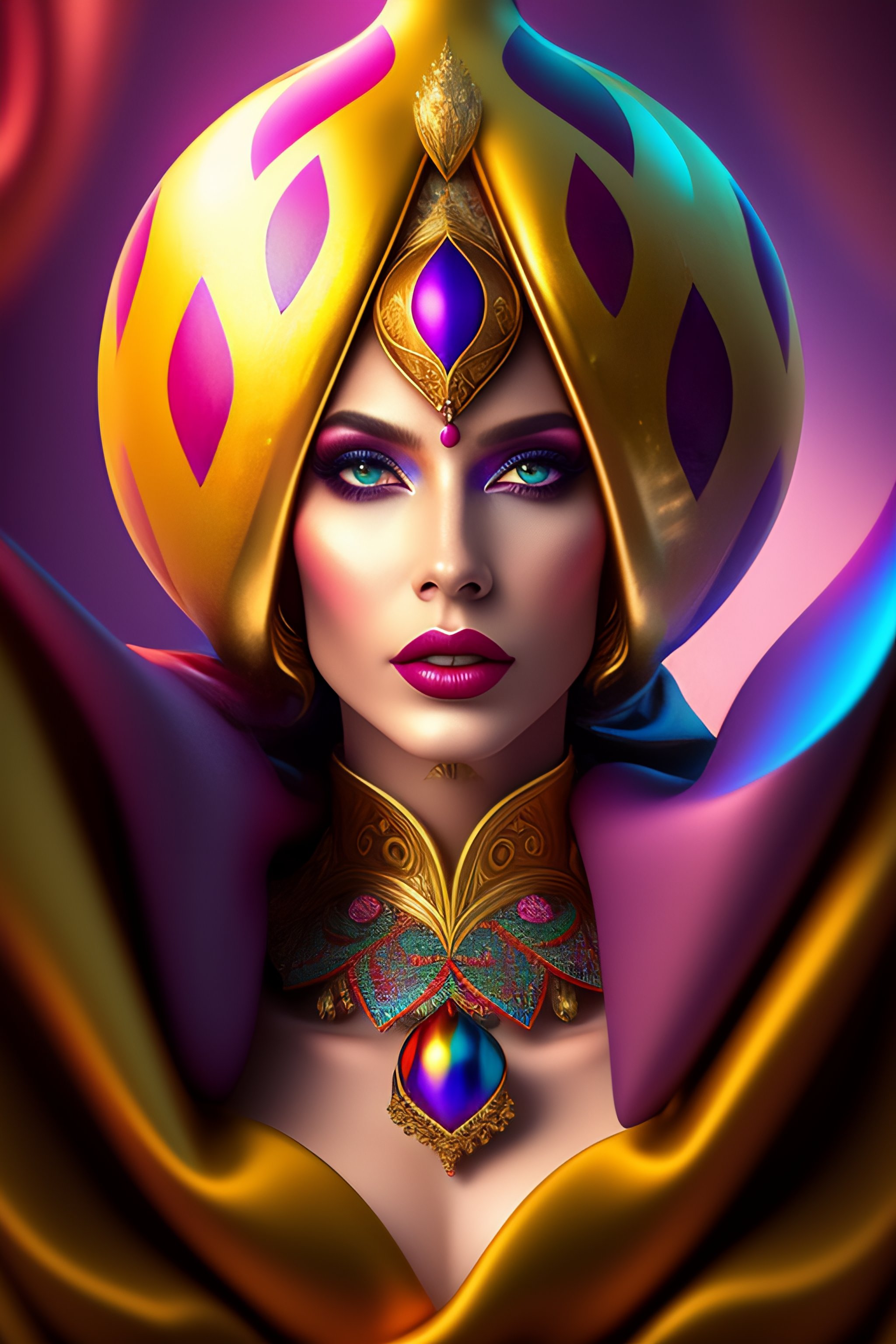Lexica - Award winning digital sketch of a full jester bauble ...