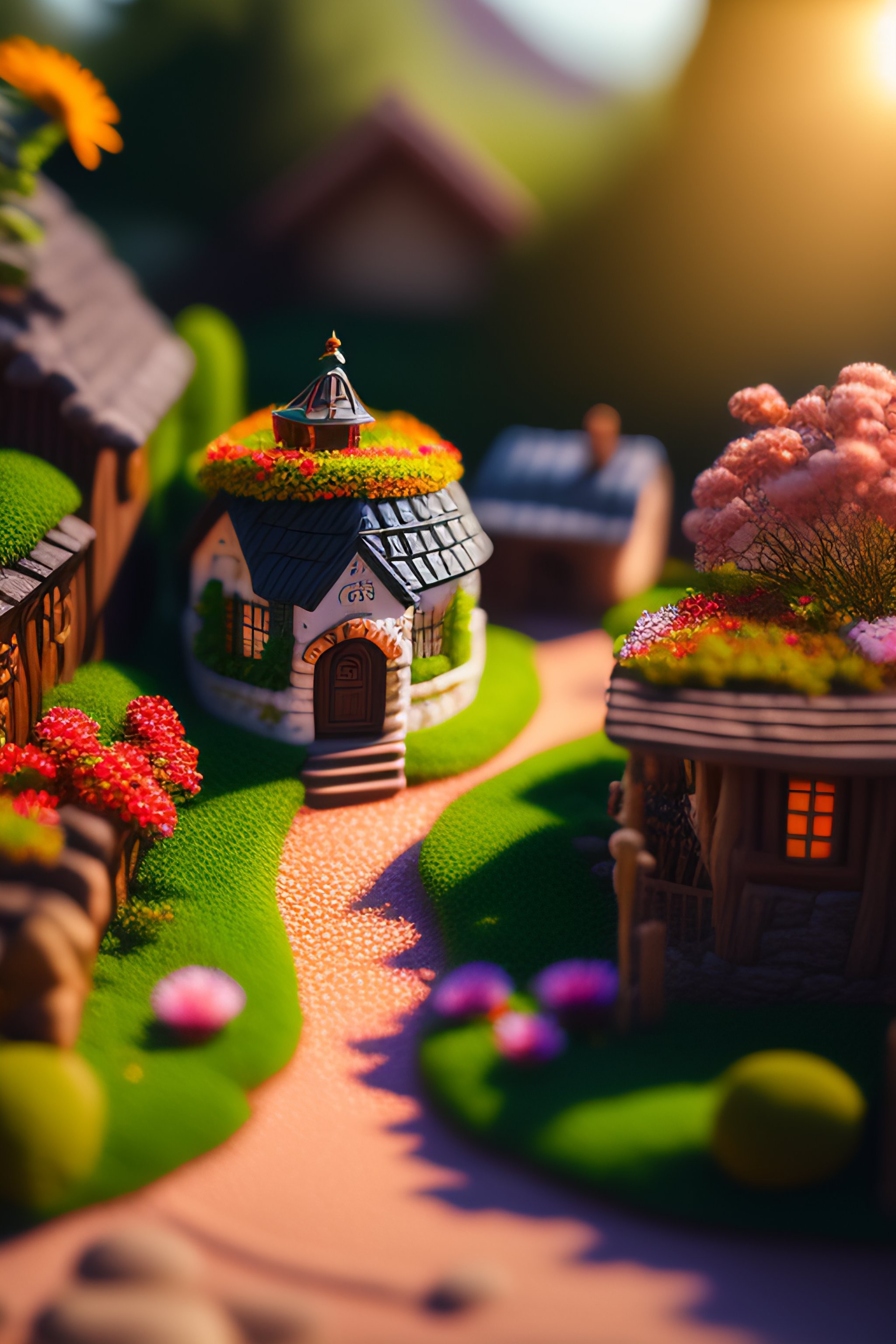 Lexica - A very intricately detailed miniature diorama landscape ...