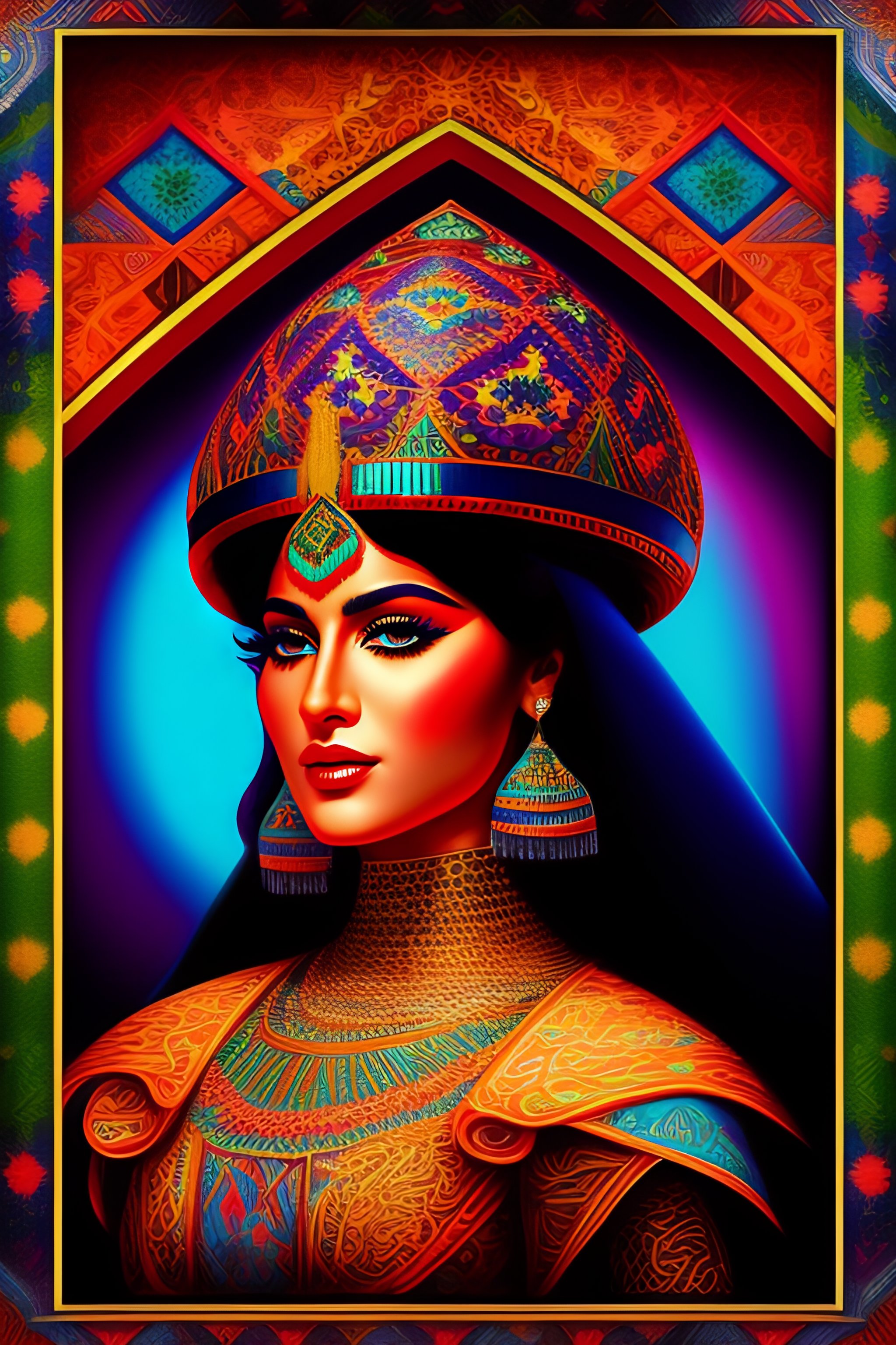 Lexica - Portrait of Persian princess, Persian Pop-Art with colors ...