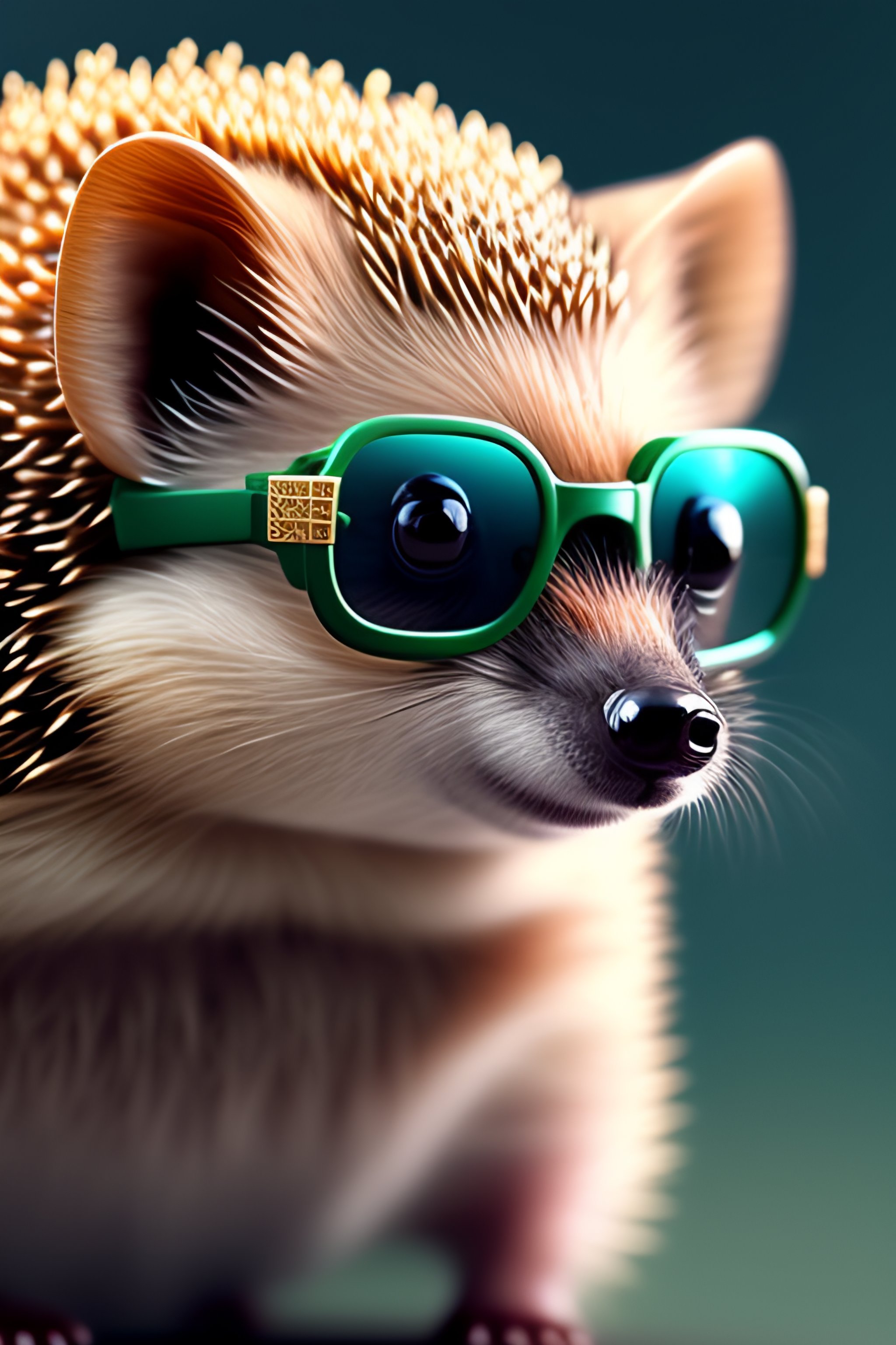 Lexica - Smart hedgehog in glasses