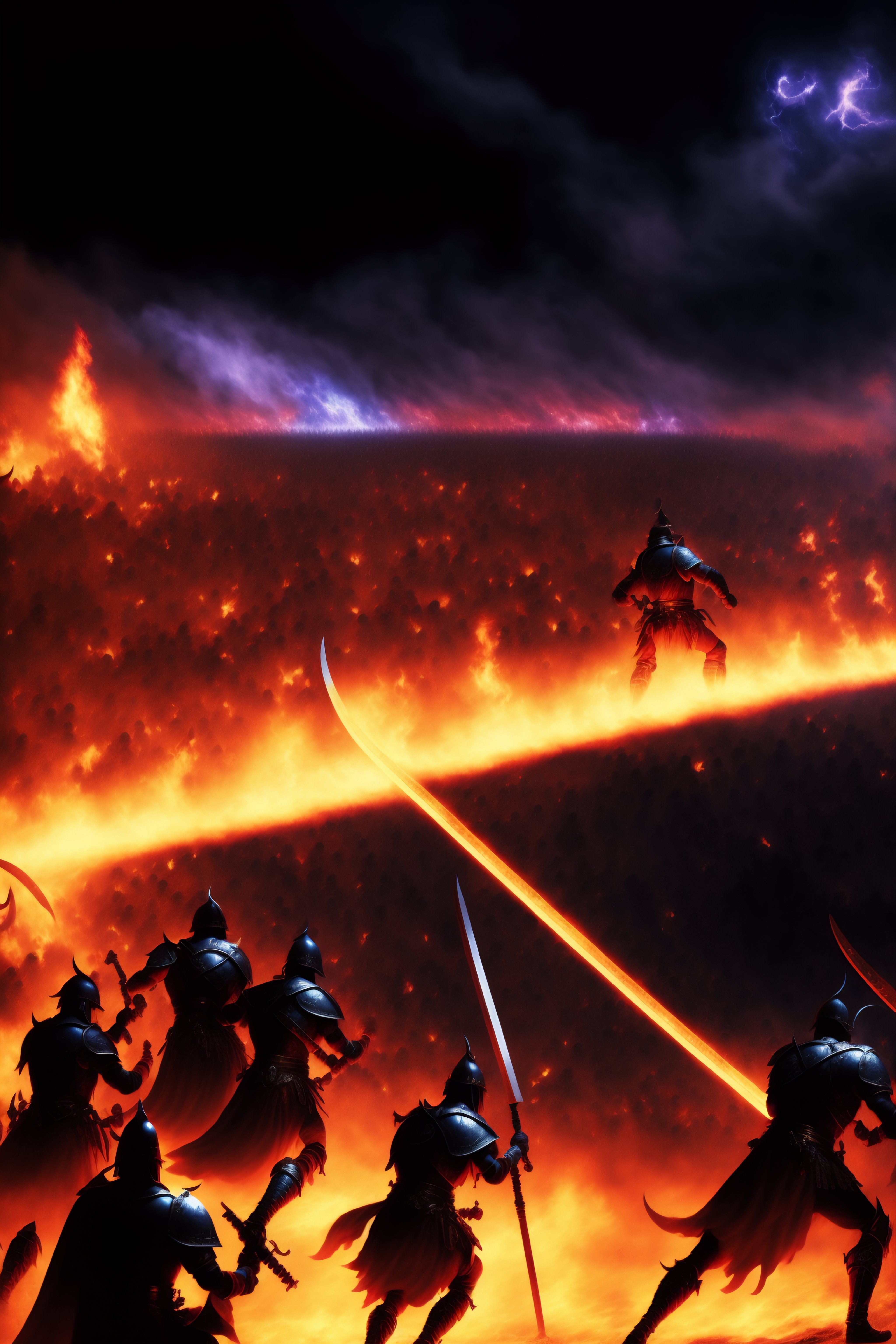 Lexica - A roman legion fighting a demon army on a battlefield covered ...