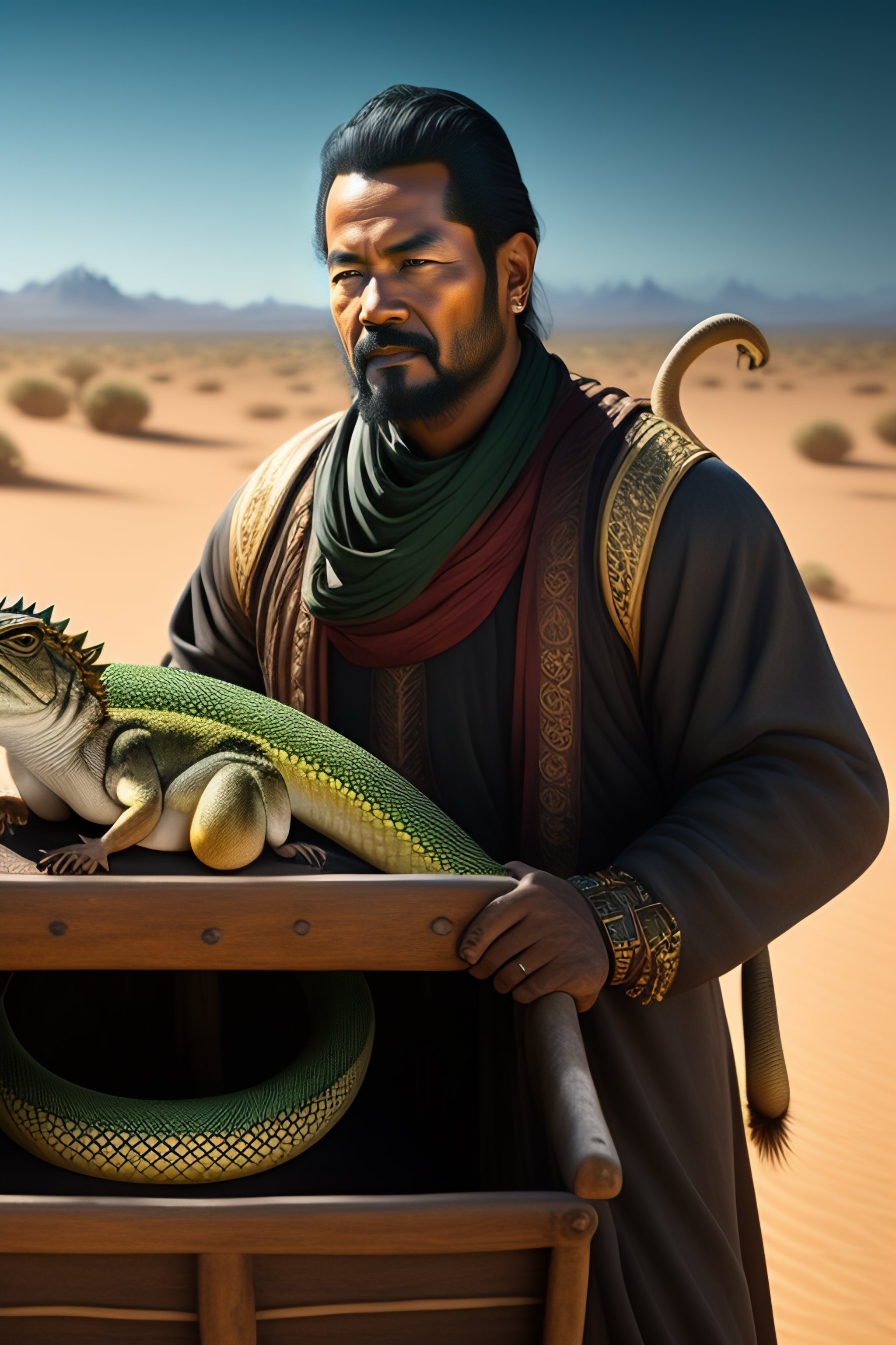 Lexica - Merchant with a wagon of full of lizards and snakes ...