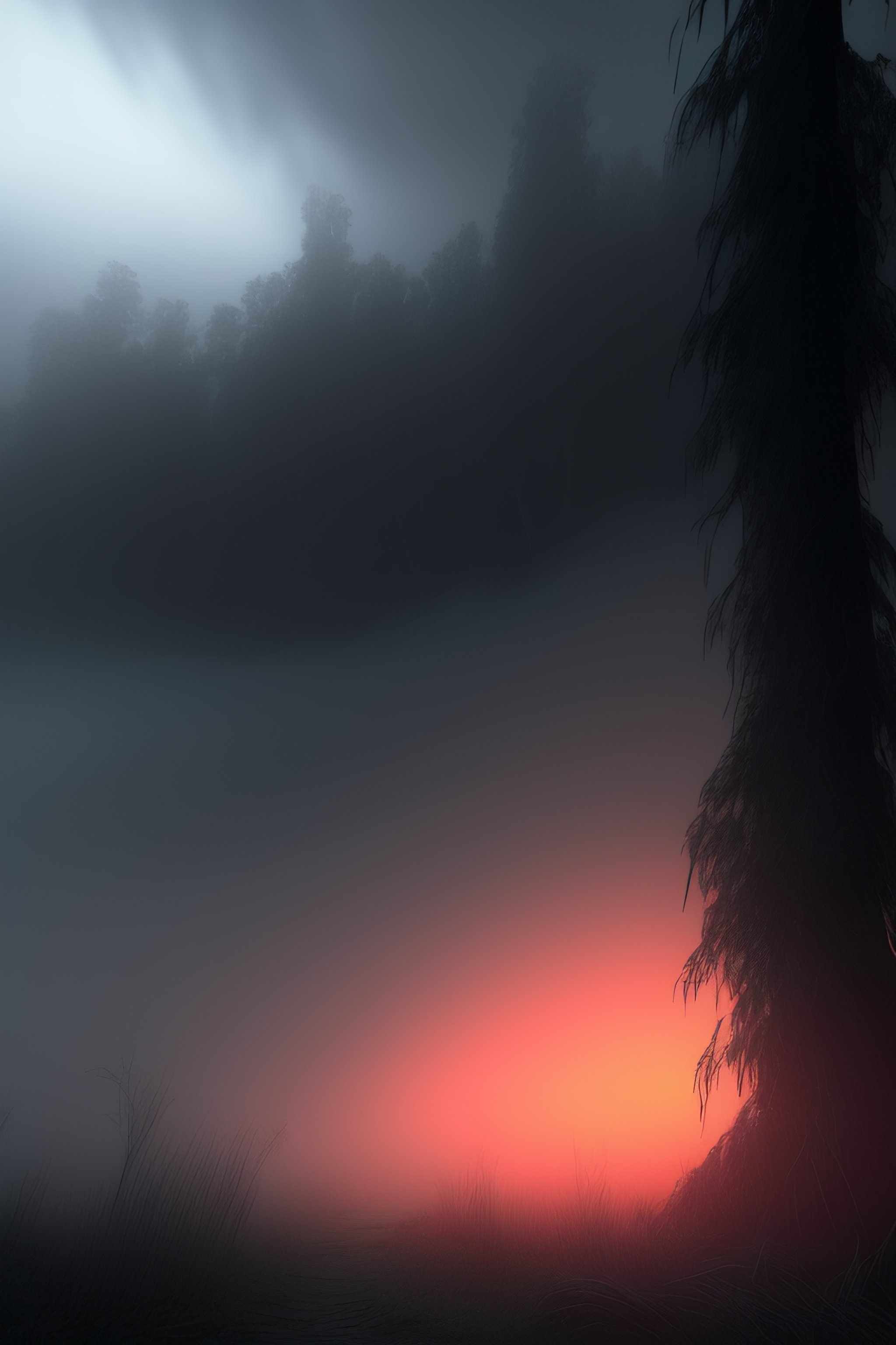 Lexica - Digital image of a dark and eerie nature scene using V-Ray ...