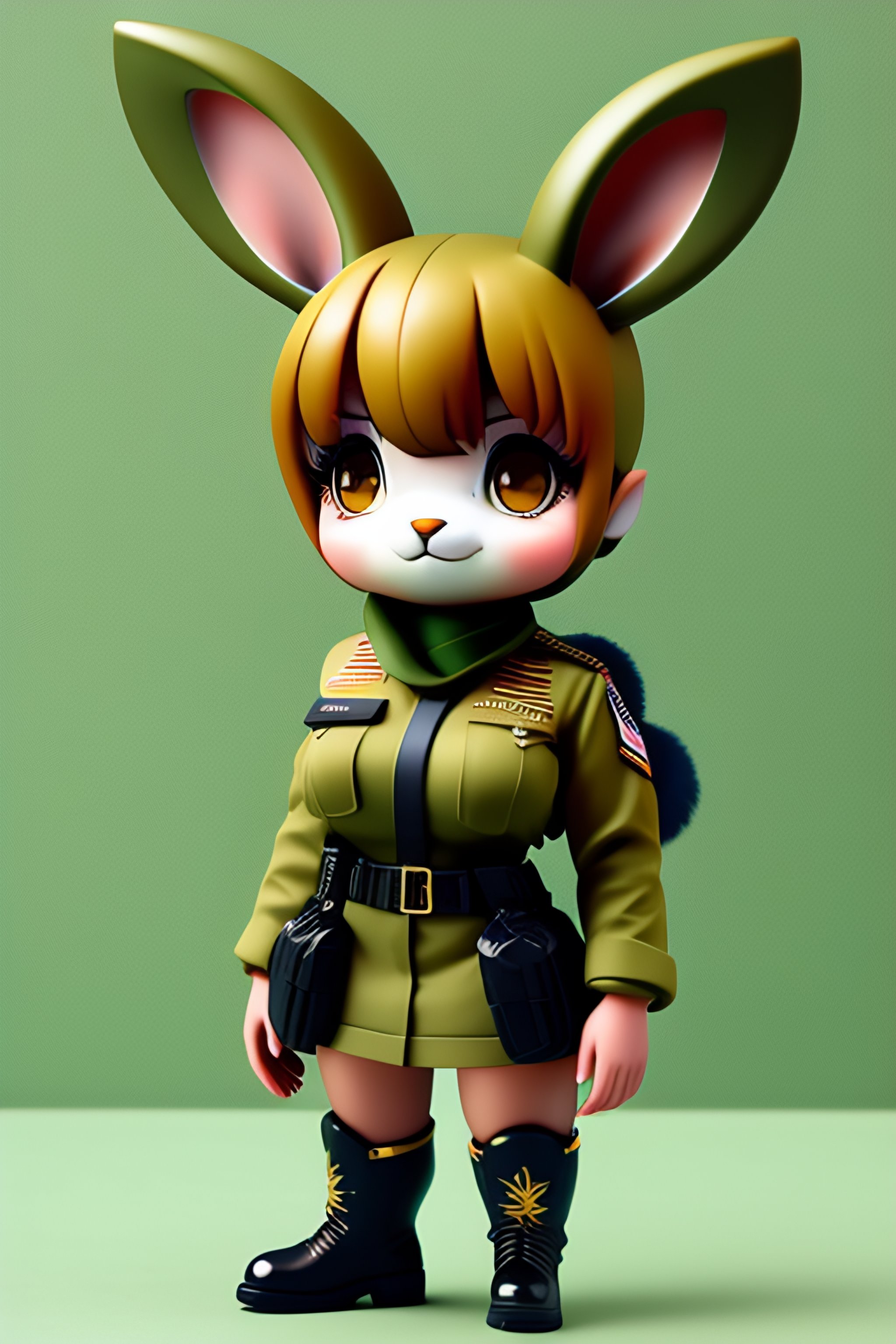 Lexica - Cute and adorable cartoon anthropomorphic female rabbit in ...
