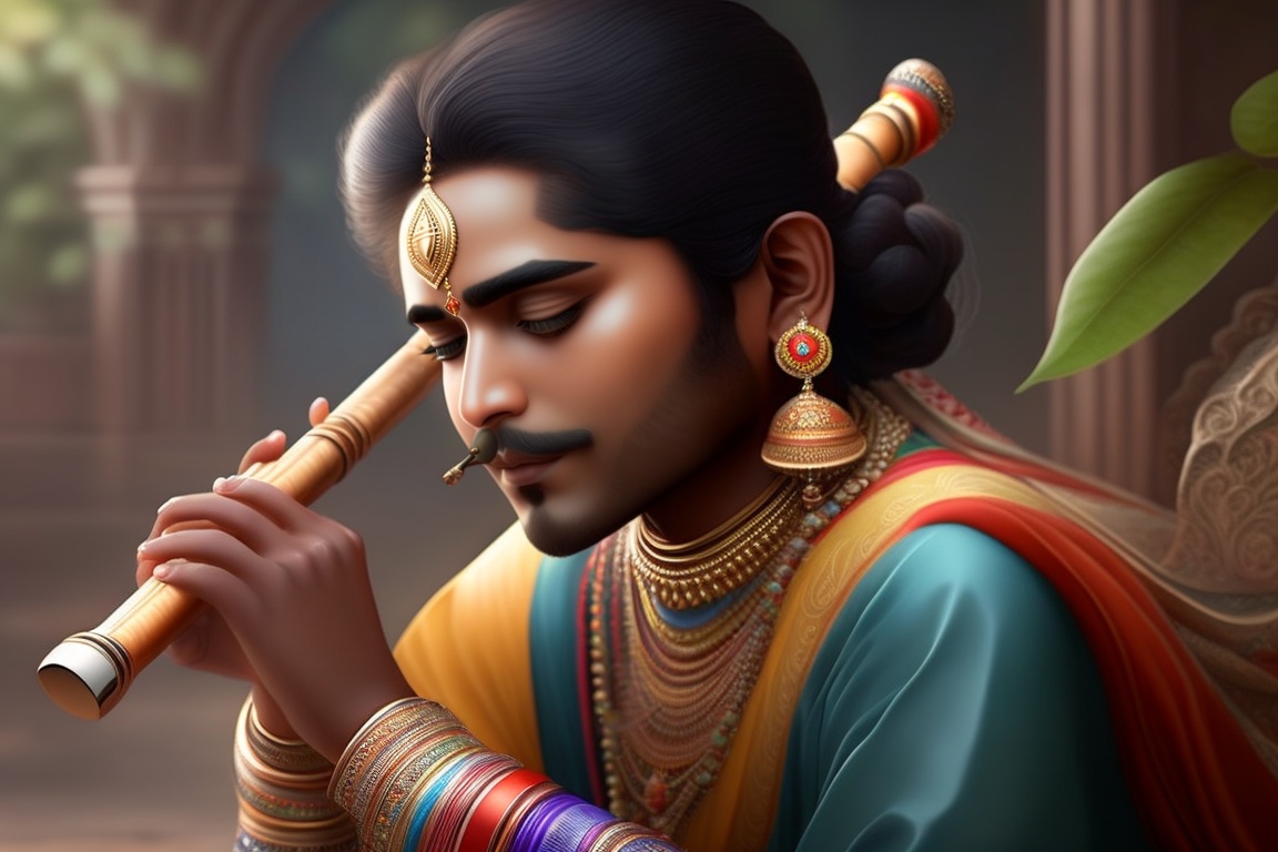 Lexica - Why did you play the flute, oh Shyam... Playing the flute ...