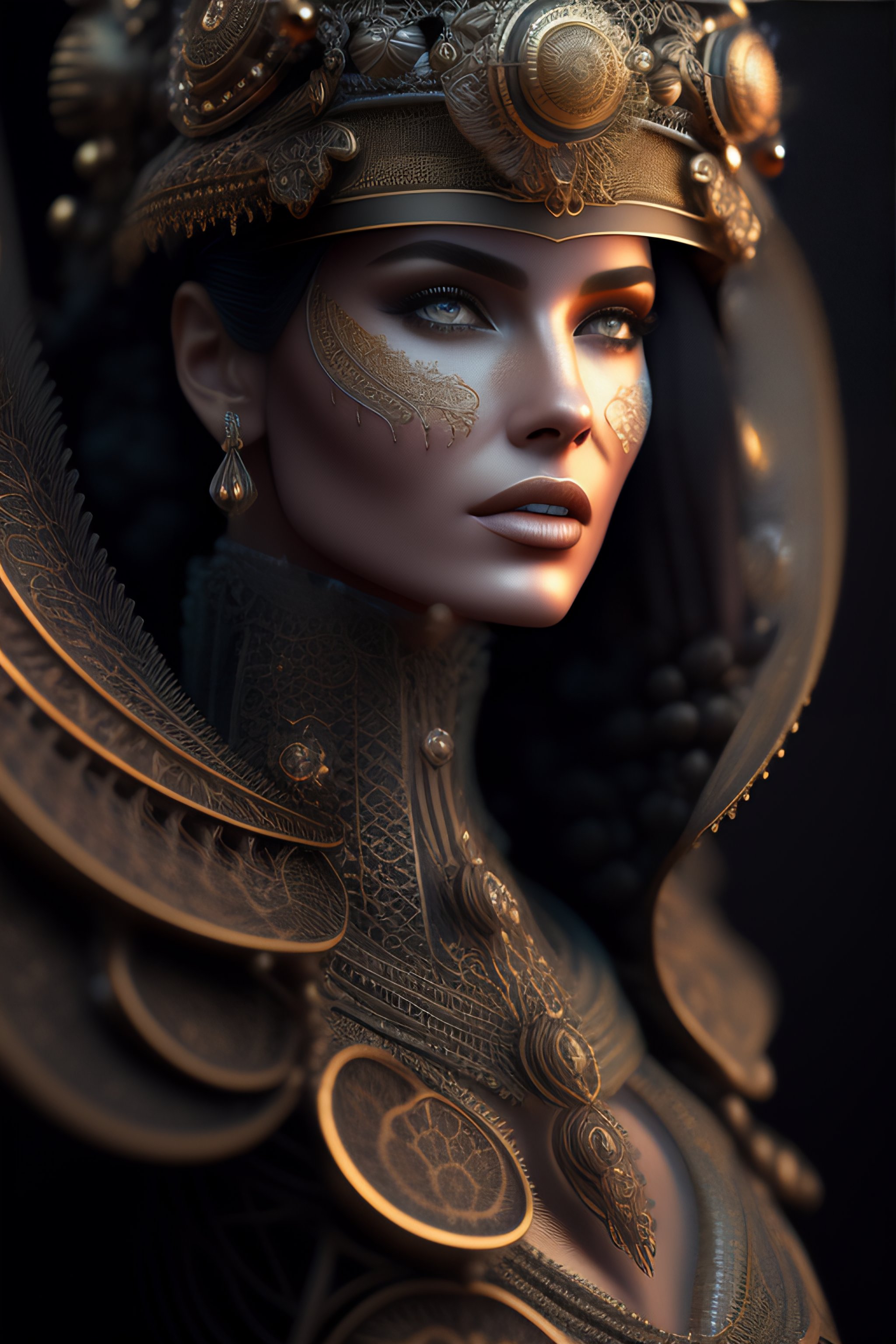 Lexica - Face coming out of a wall complex 3d render ultra detailed of ...