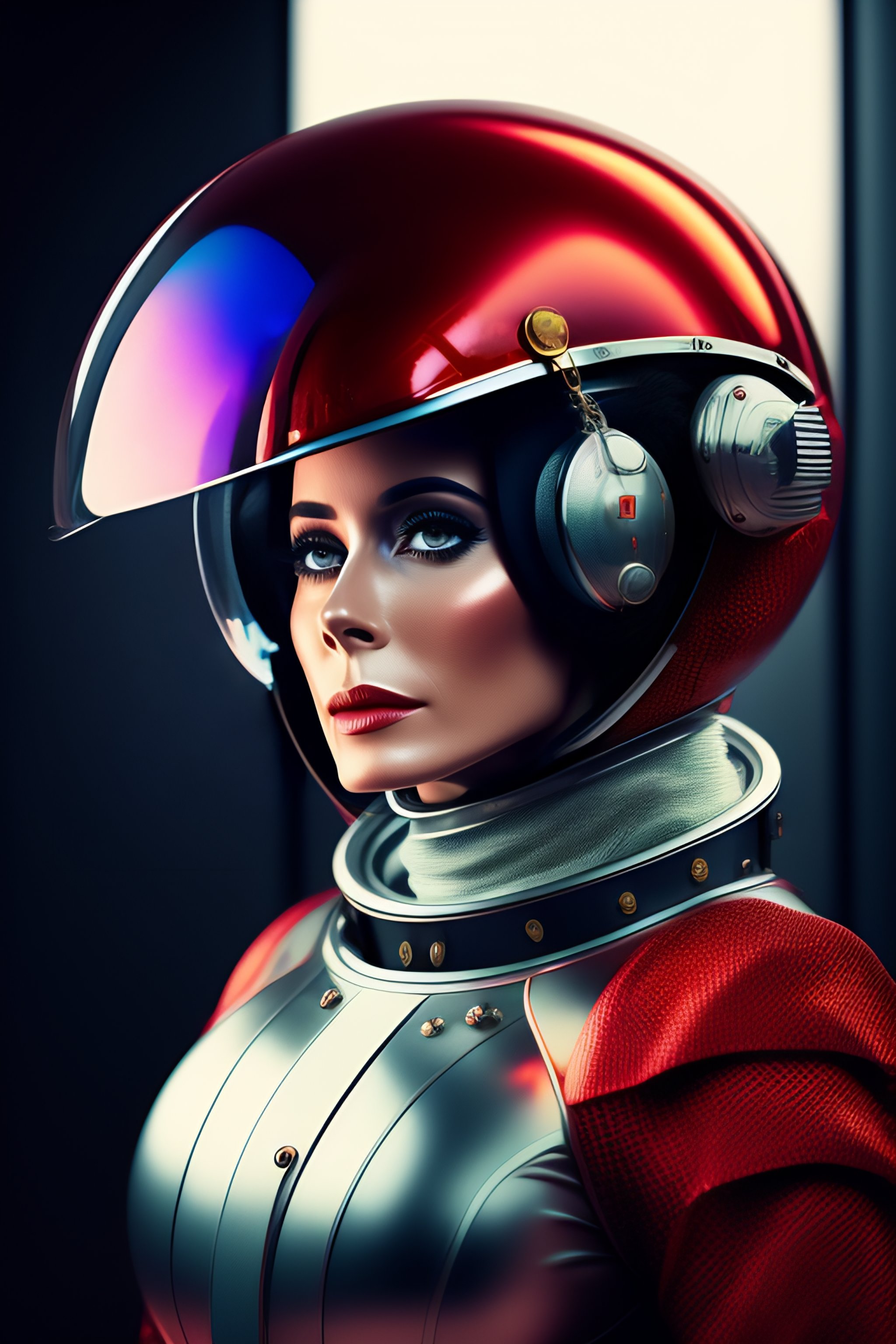 Lexica - An extremely complex and advanced cyborg in a space helmet on ...