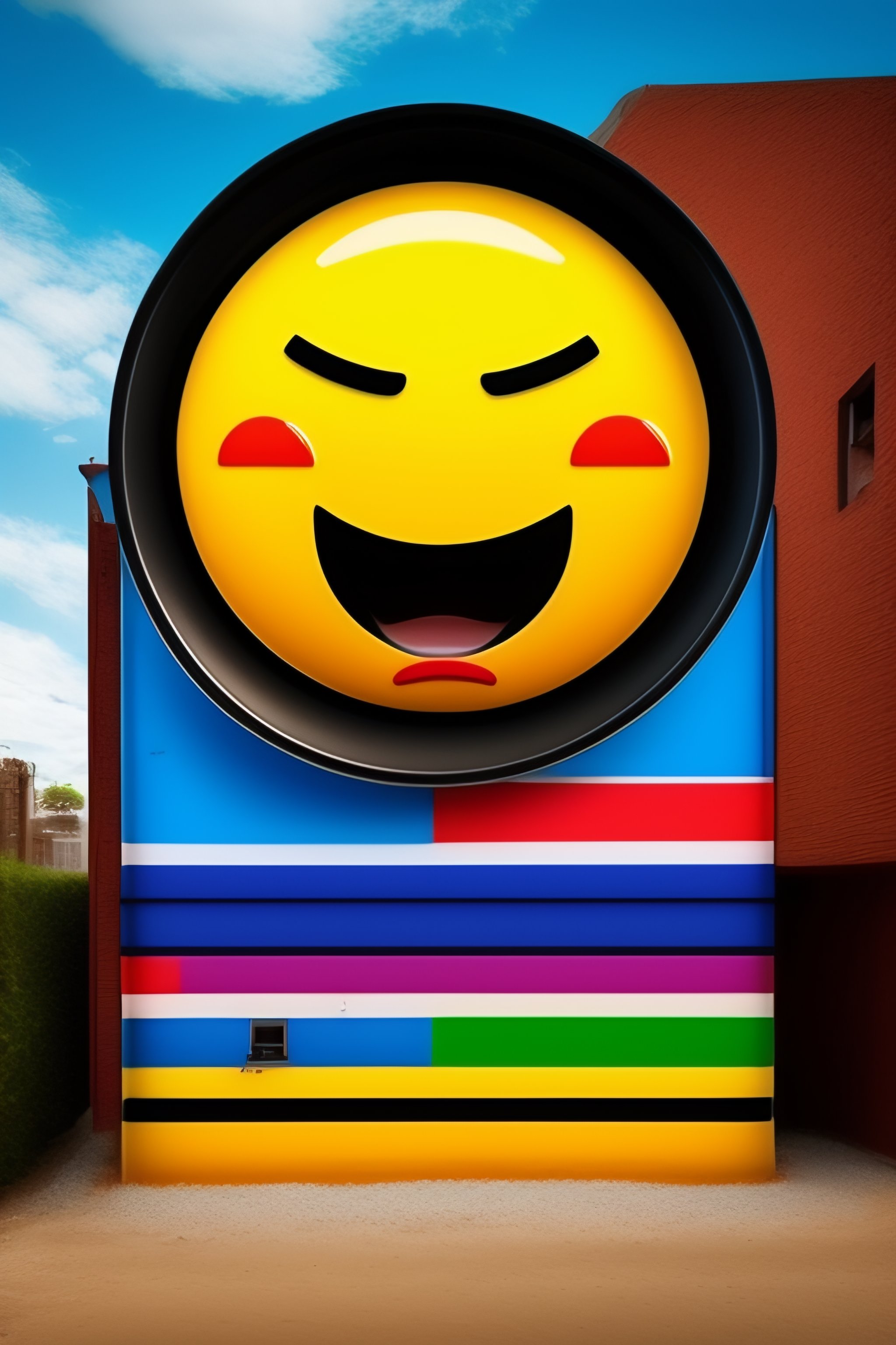 Lexica - Emoji zany face graffiti