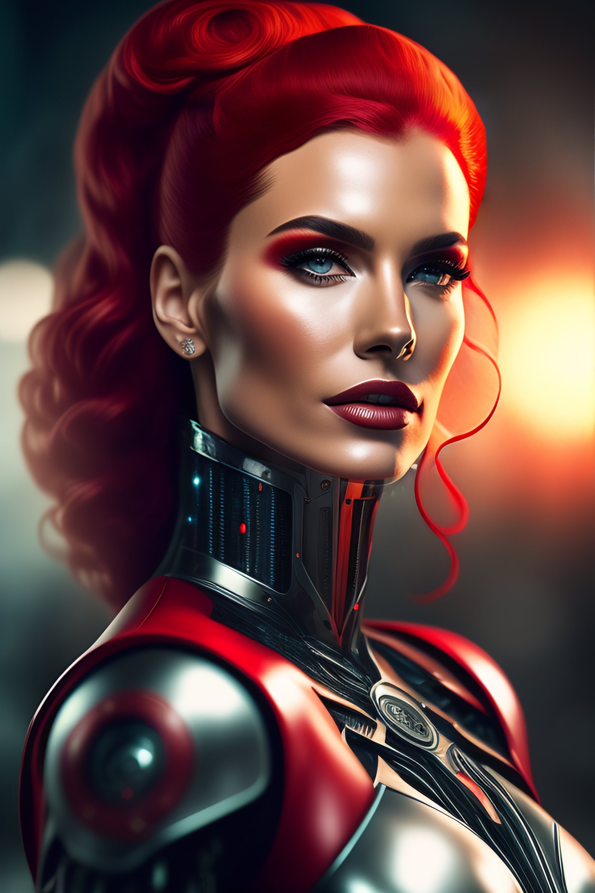 Lexica - An extremely complex and advanced cyborg chassis red and kind ...