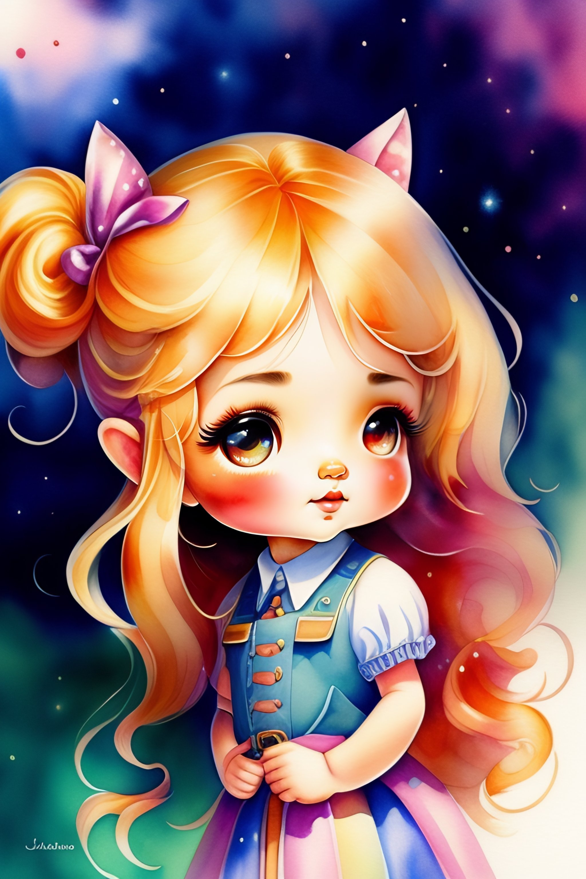 Lexica - Watercolor, highly detailed, cartoon chibi, pastels, child ...