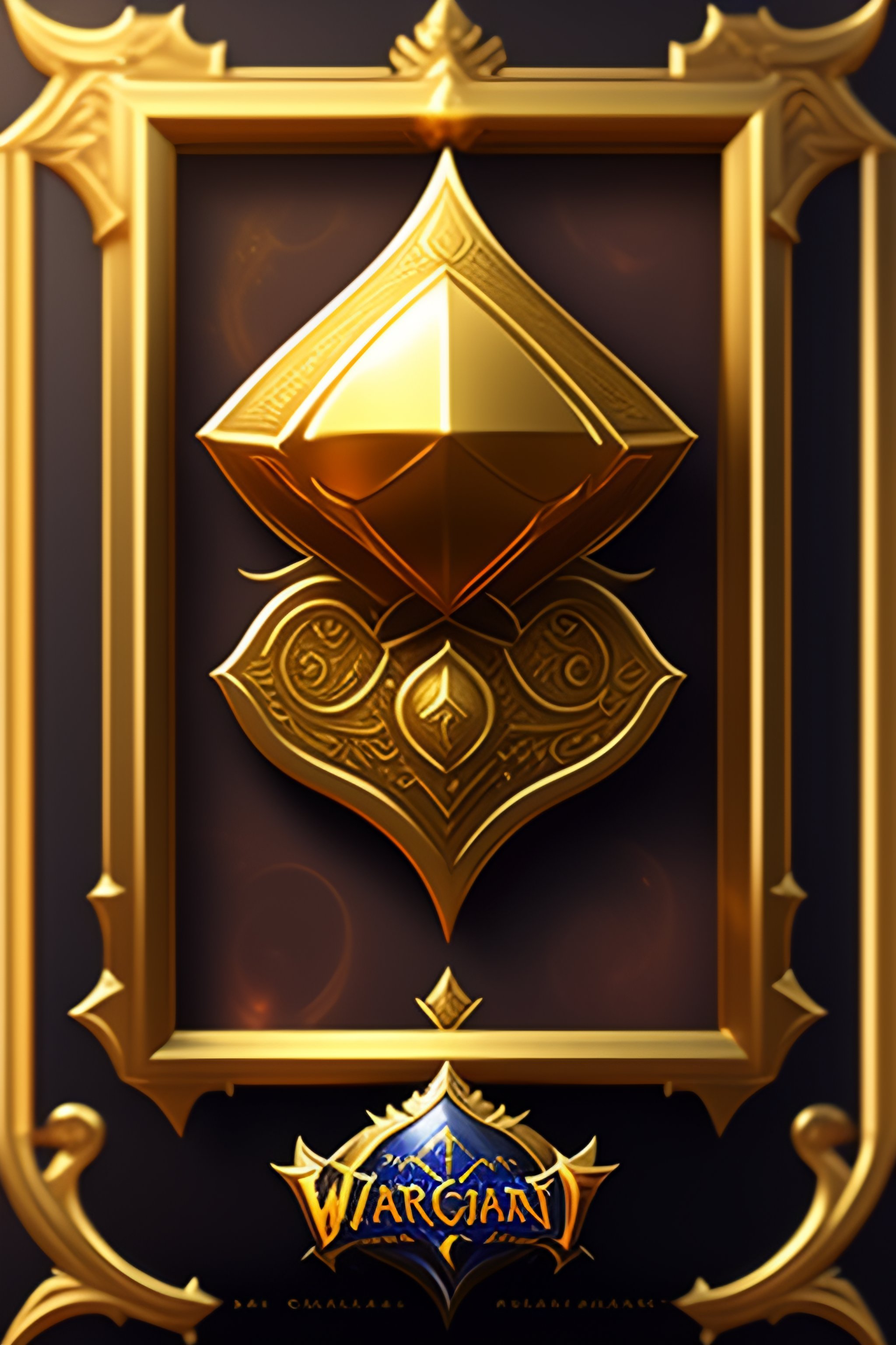 Lexica - Golden yellow card game decorative frame, card back, yellow ...