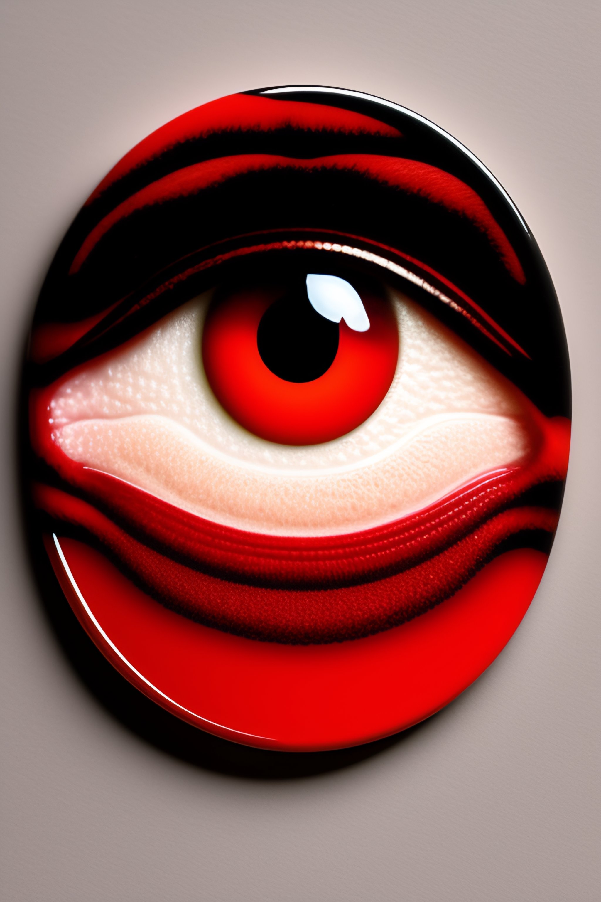 Lexica - A traditional red and white magnet with eyes