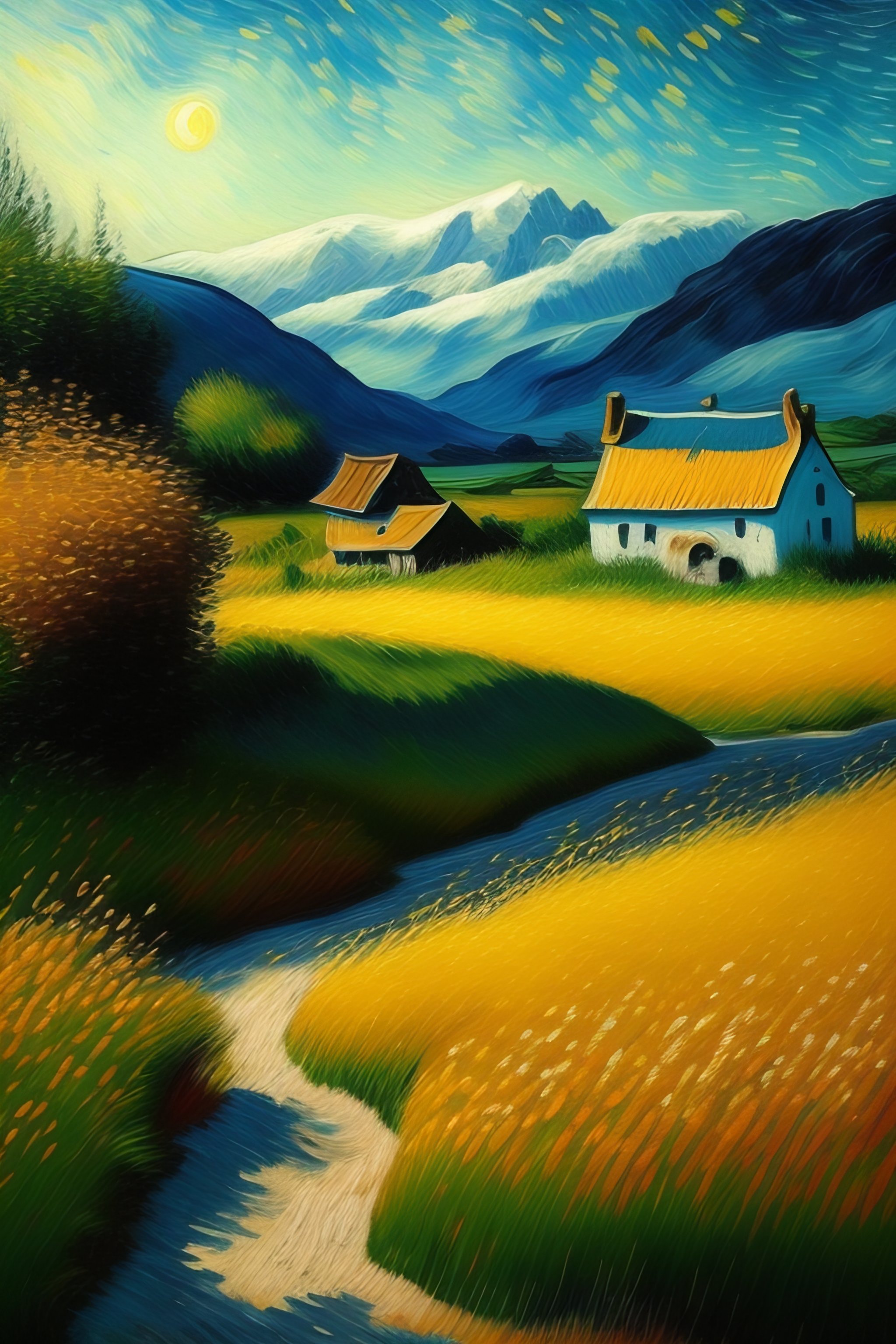 Lexica - Landscape Van gogh