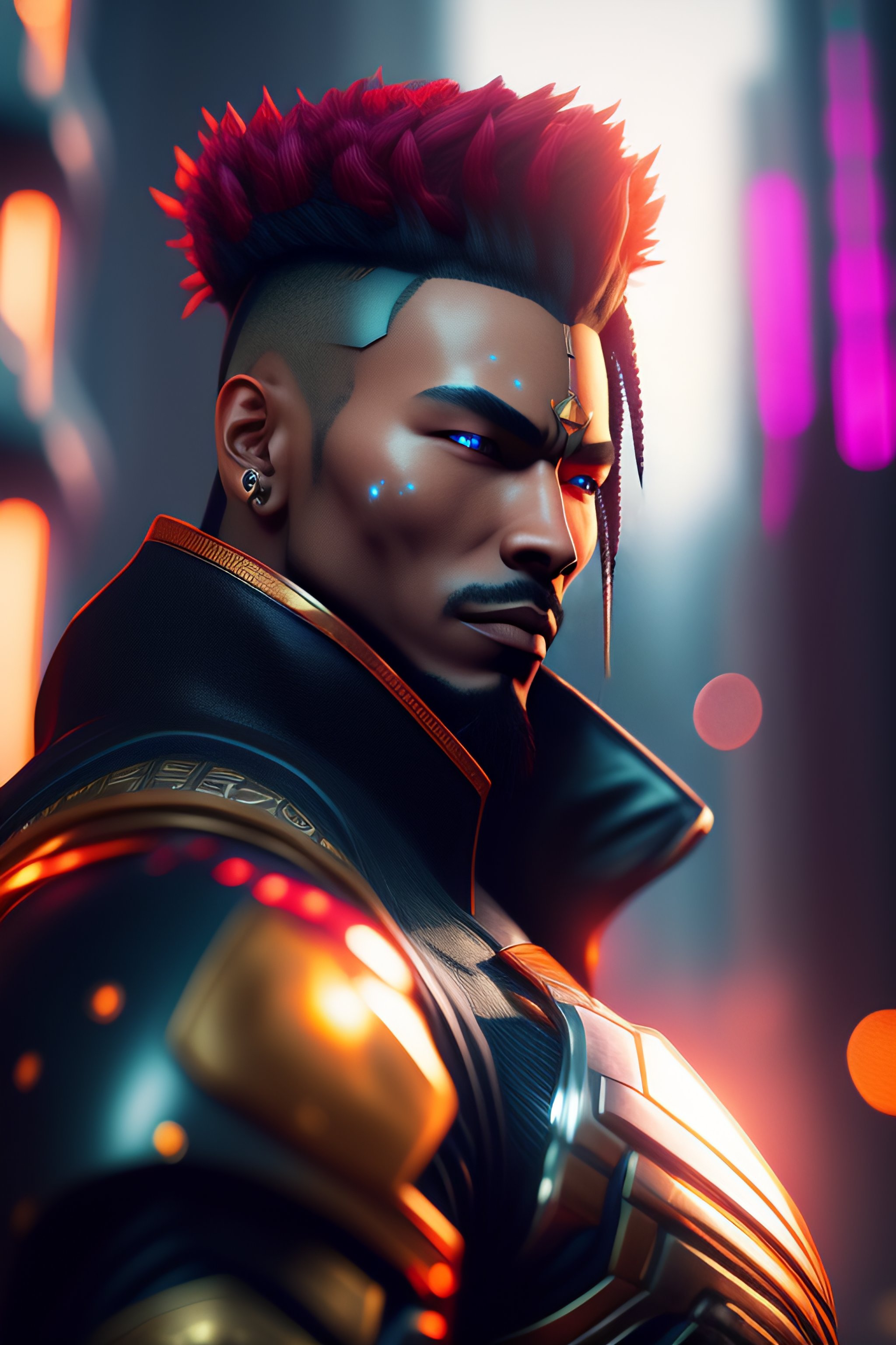 Lexica - Cyber samurai in the city of the future, cyberpunk style ...