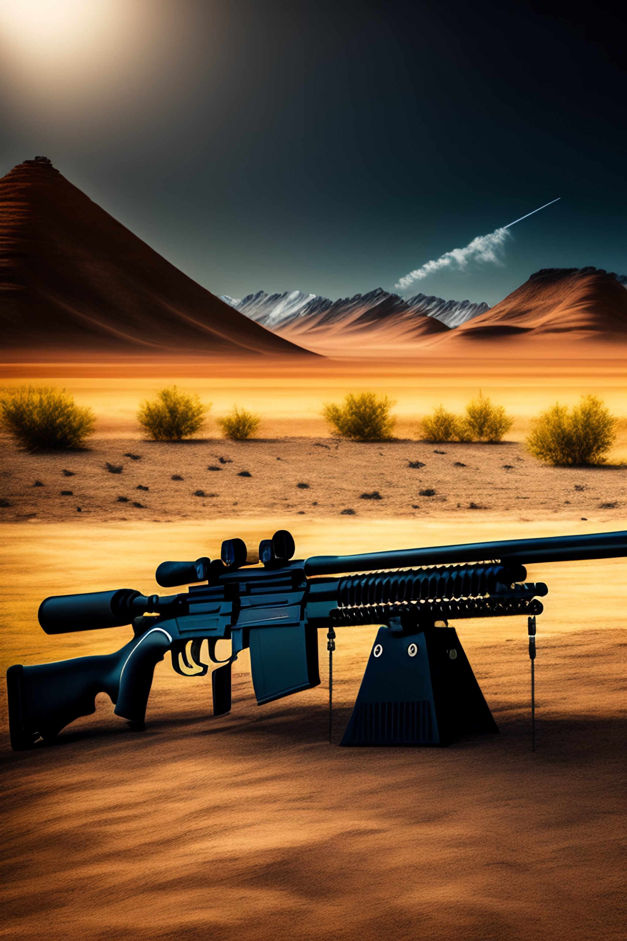 Lexica - 50-caliber rifle line drawing