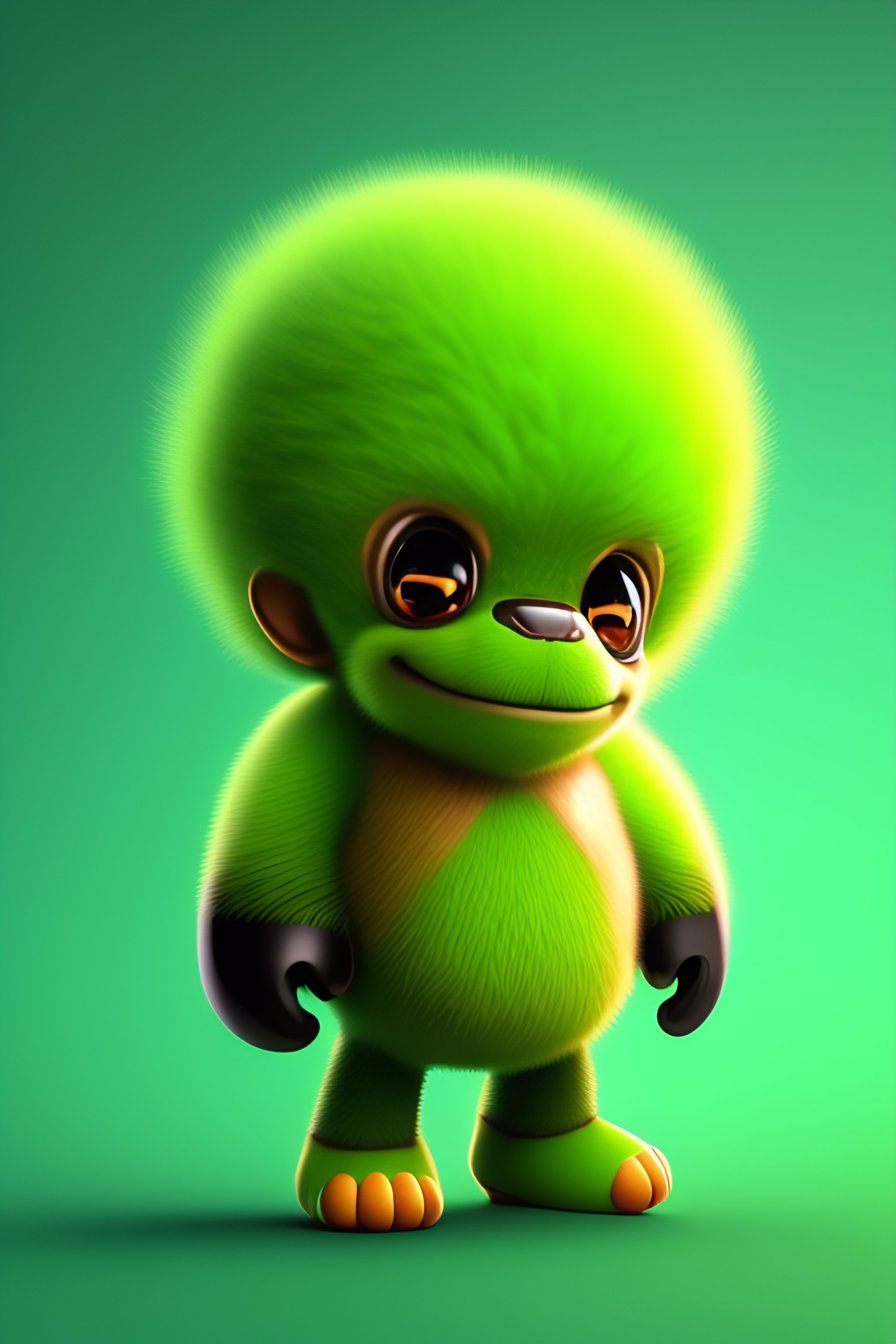 Lexica - Cute mascot green mutant for design company