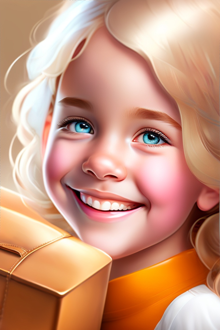 Lexica - Beautiful girl 12 years old, laughing, waist-high image, face ...