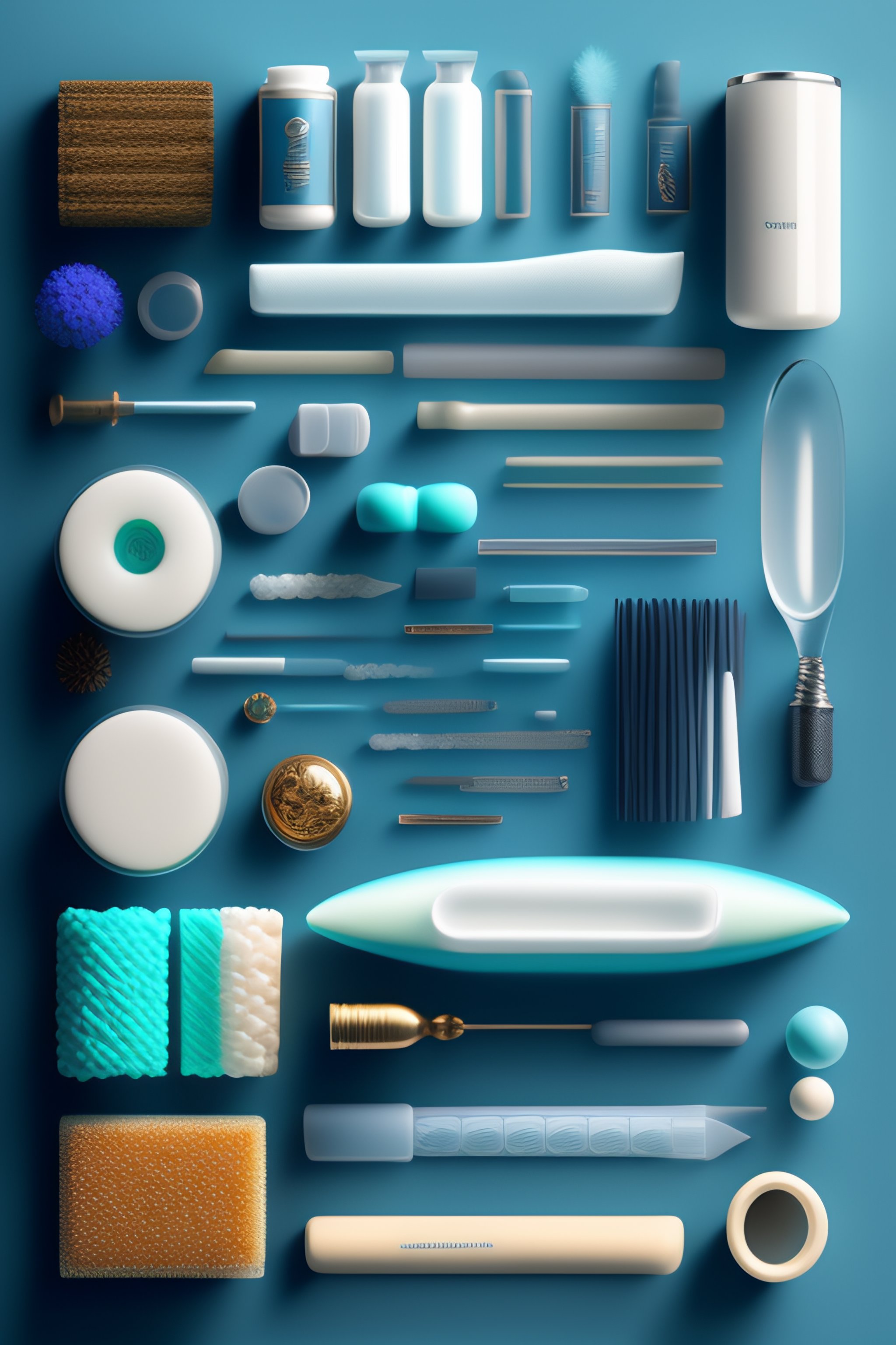 Lexica - "Toothpaste costumes and props, knolling, knolling layout ...