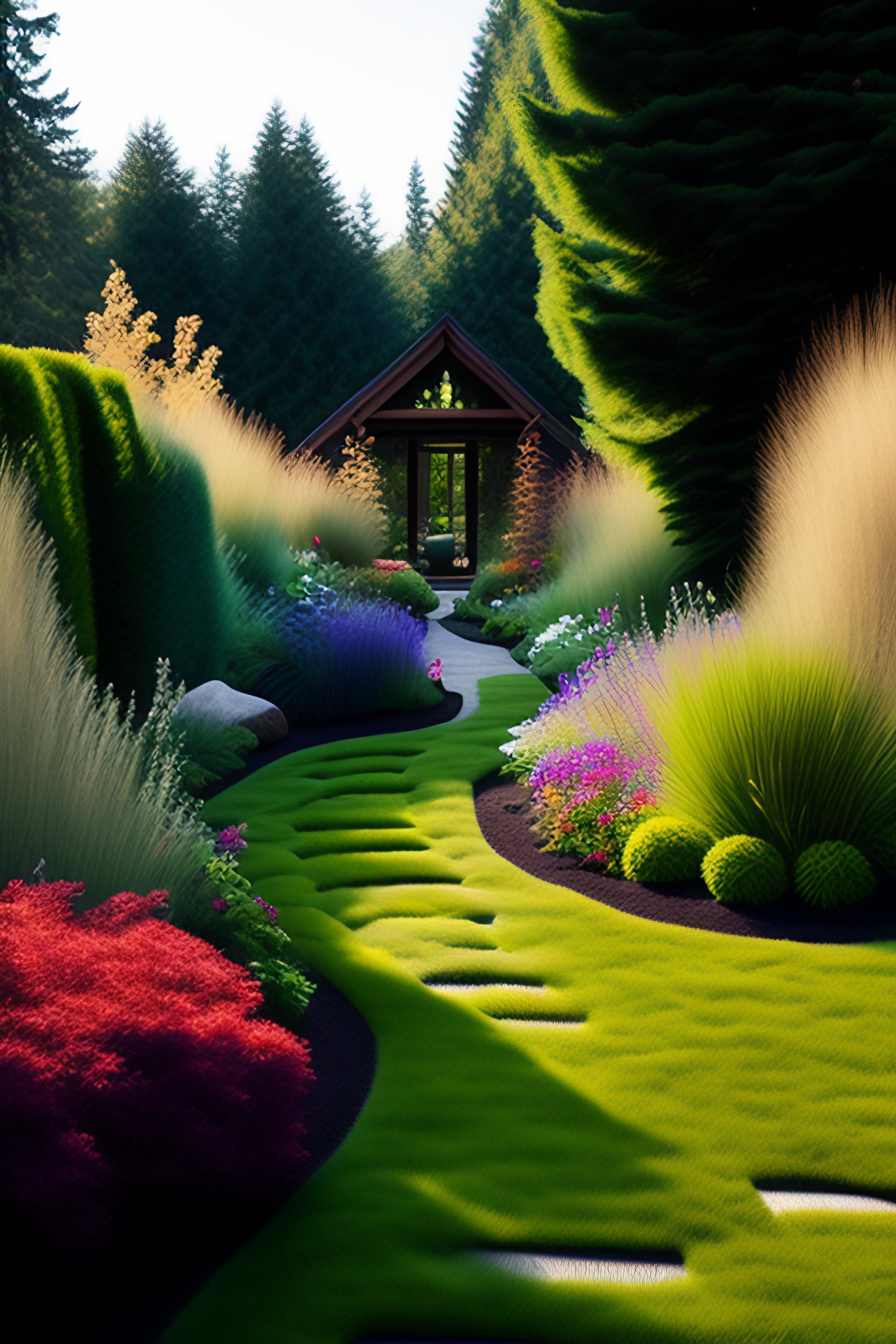 Lexica - Stunning, unexpected pacific northwest front yard landscape ...