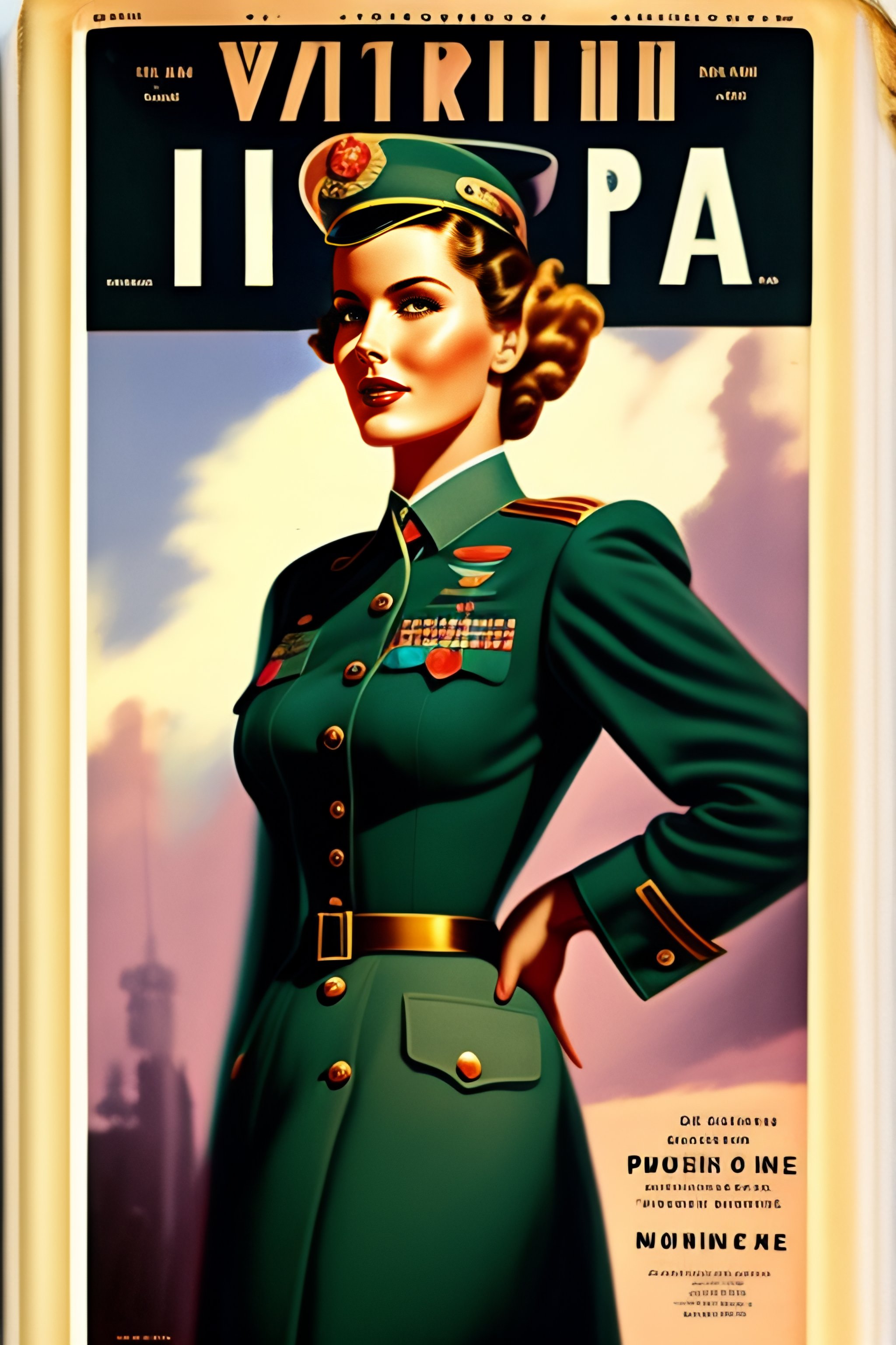 Lexica - 1945 pulp magazine cover, a beautiful woman in American ...