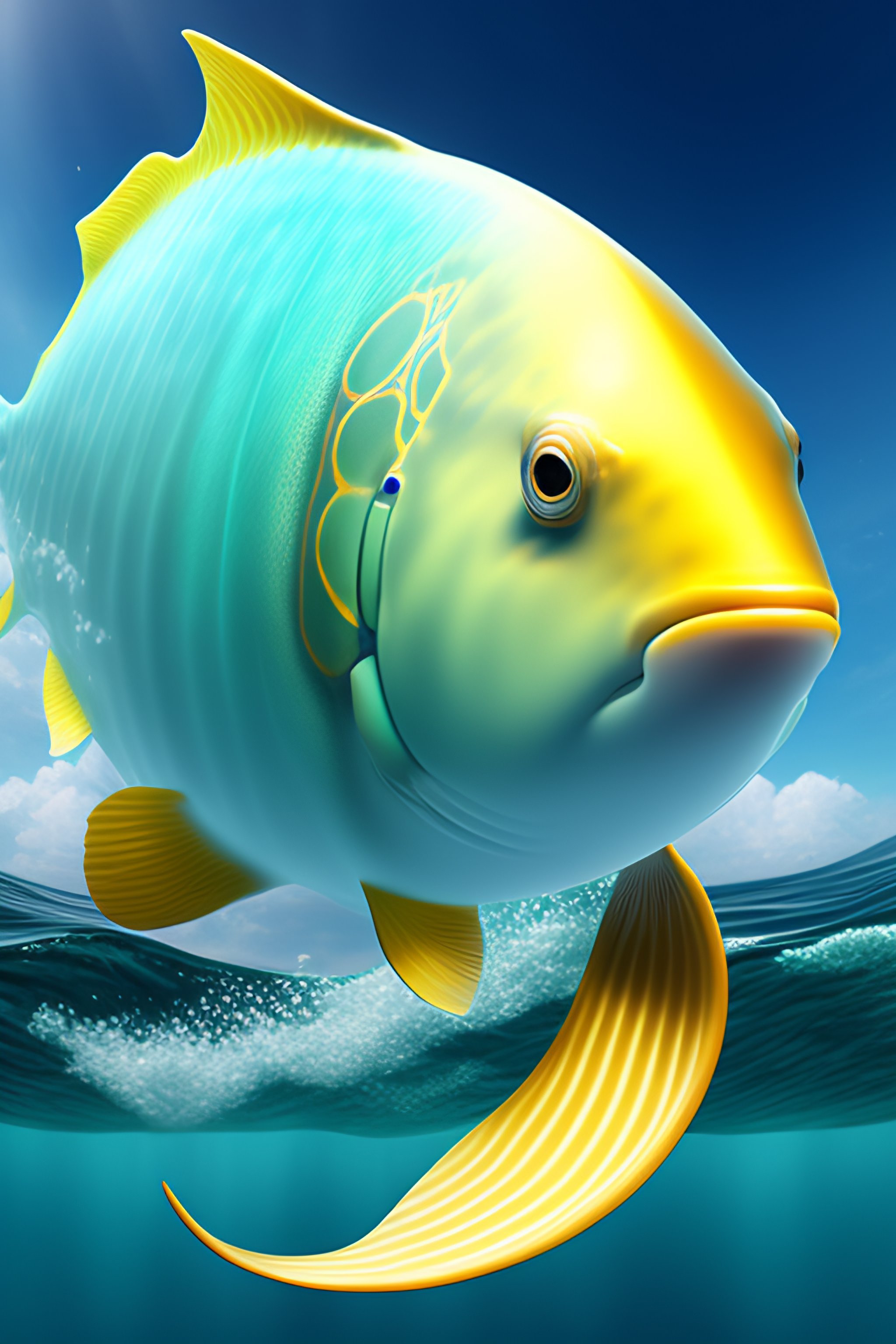 Lexica - Realistic sea animal with two fins