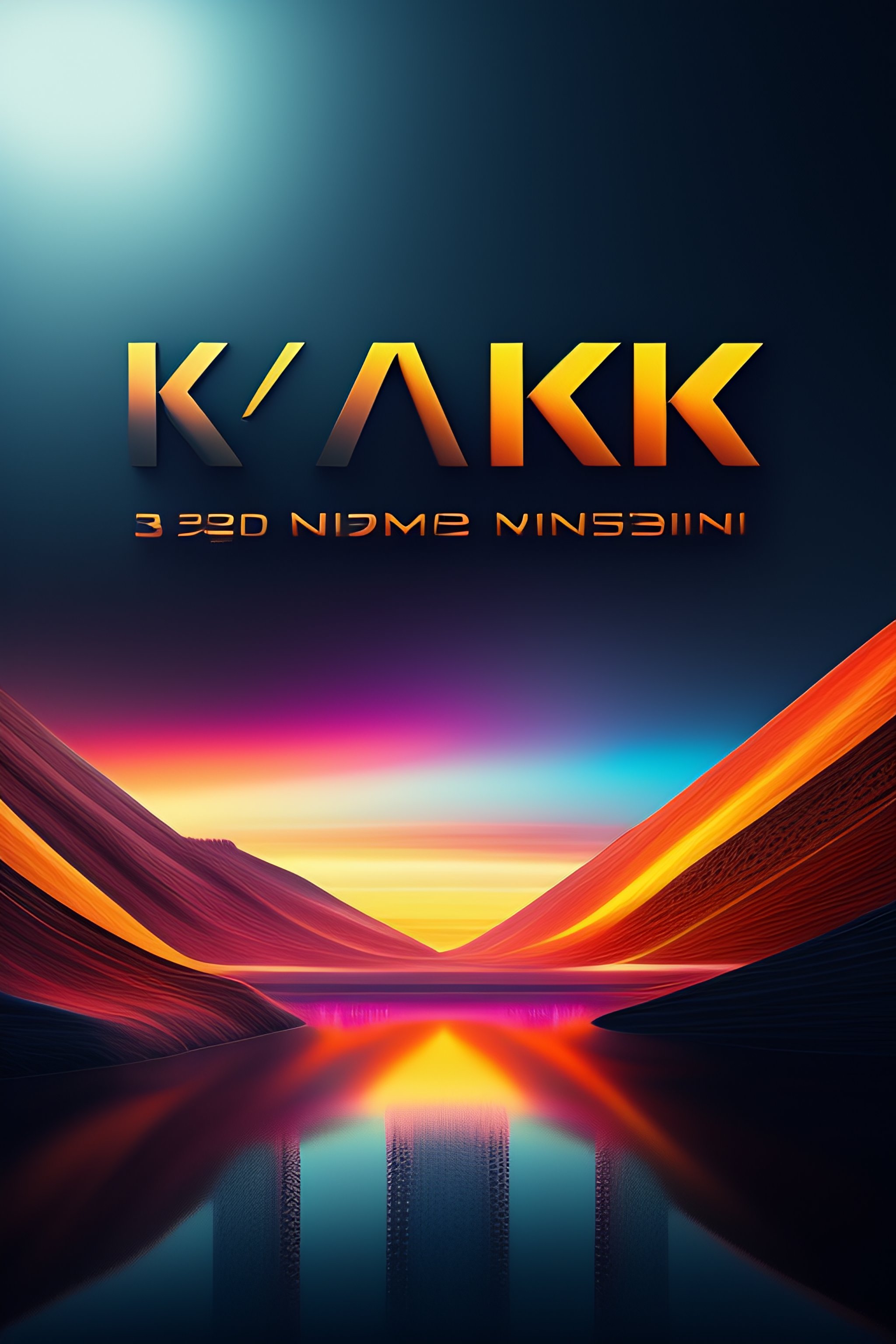 Lexica - 3d text of KM GRAPHICS