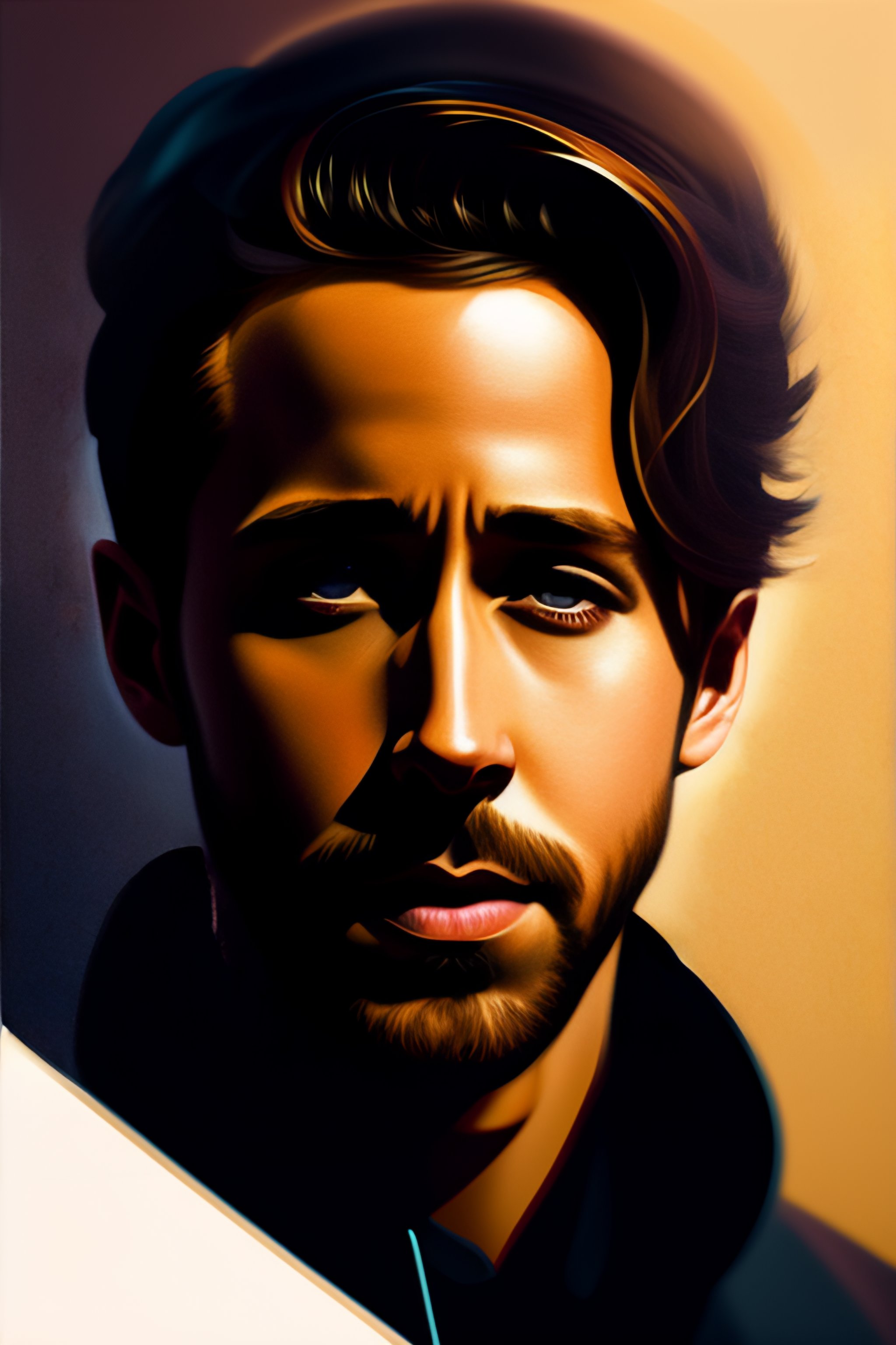 Lexica - Full shot body photo of ryan gosling with black skin, oil ...