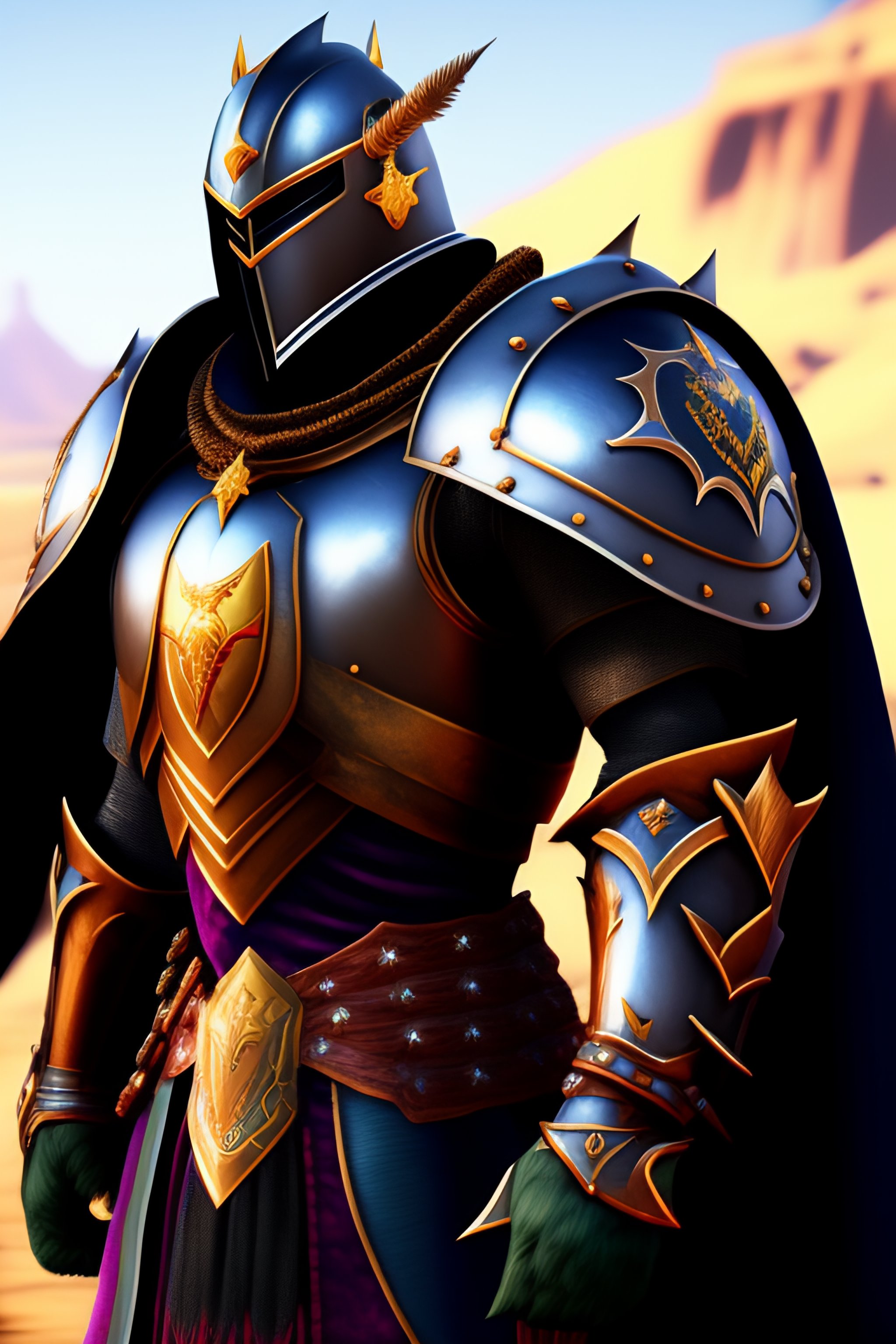 Lexica - Dirty warrior scrap armor, dump background, detailed ...