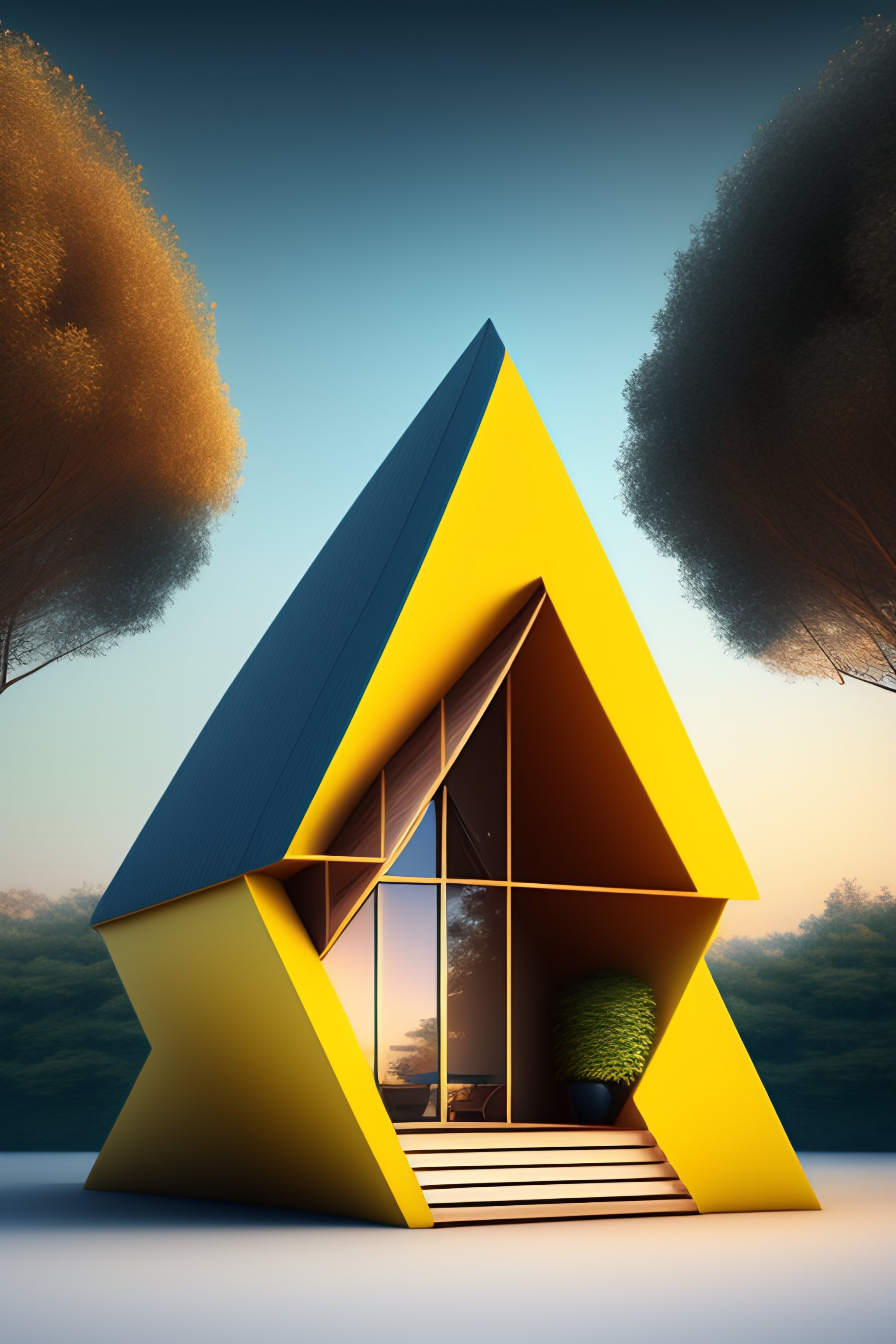 Lexica - House-shape house , triangular roof