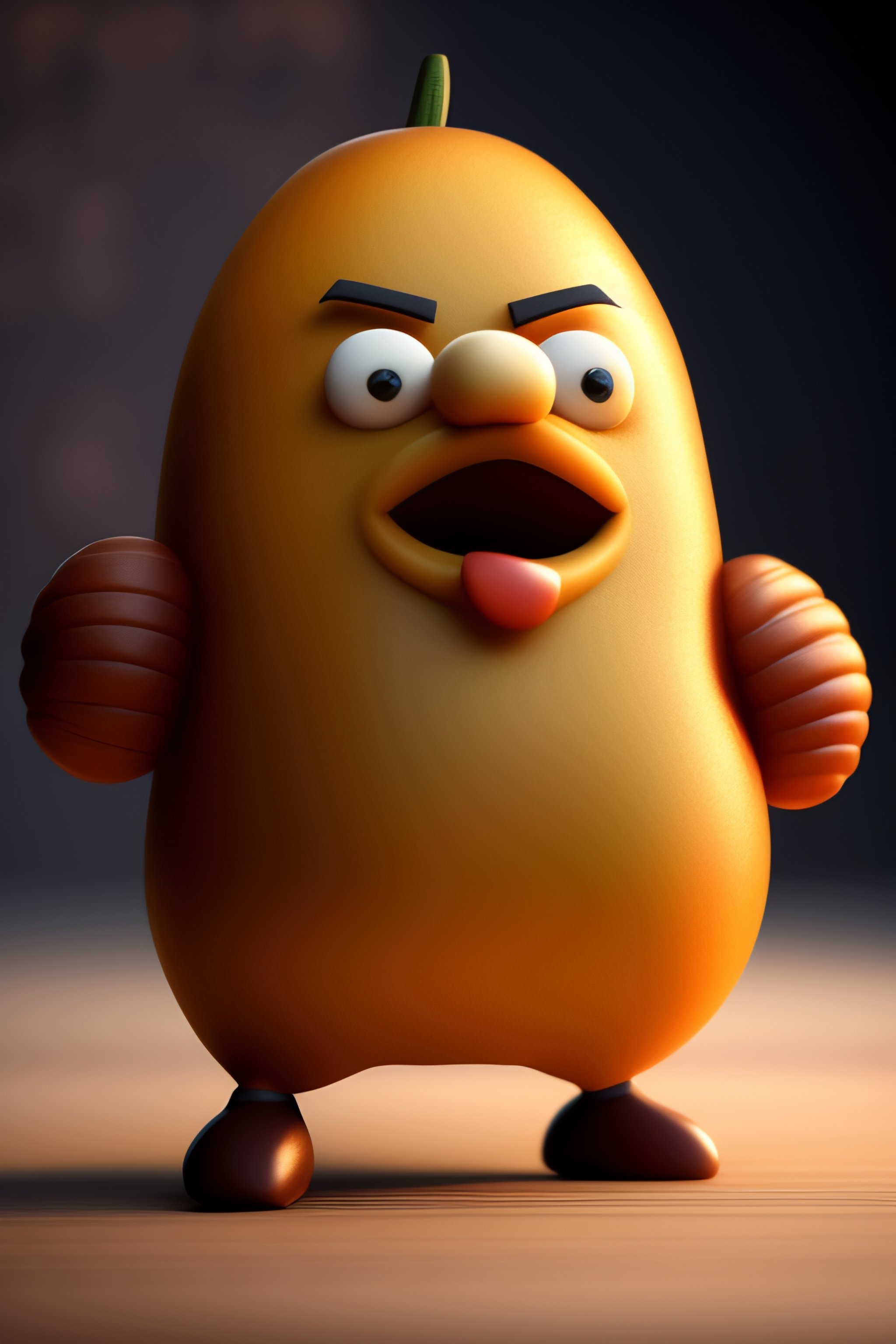 Lexica - Angry real potato with arms wearing guns