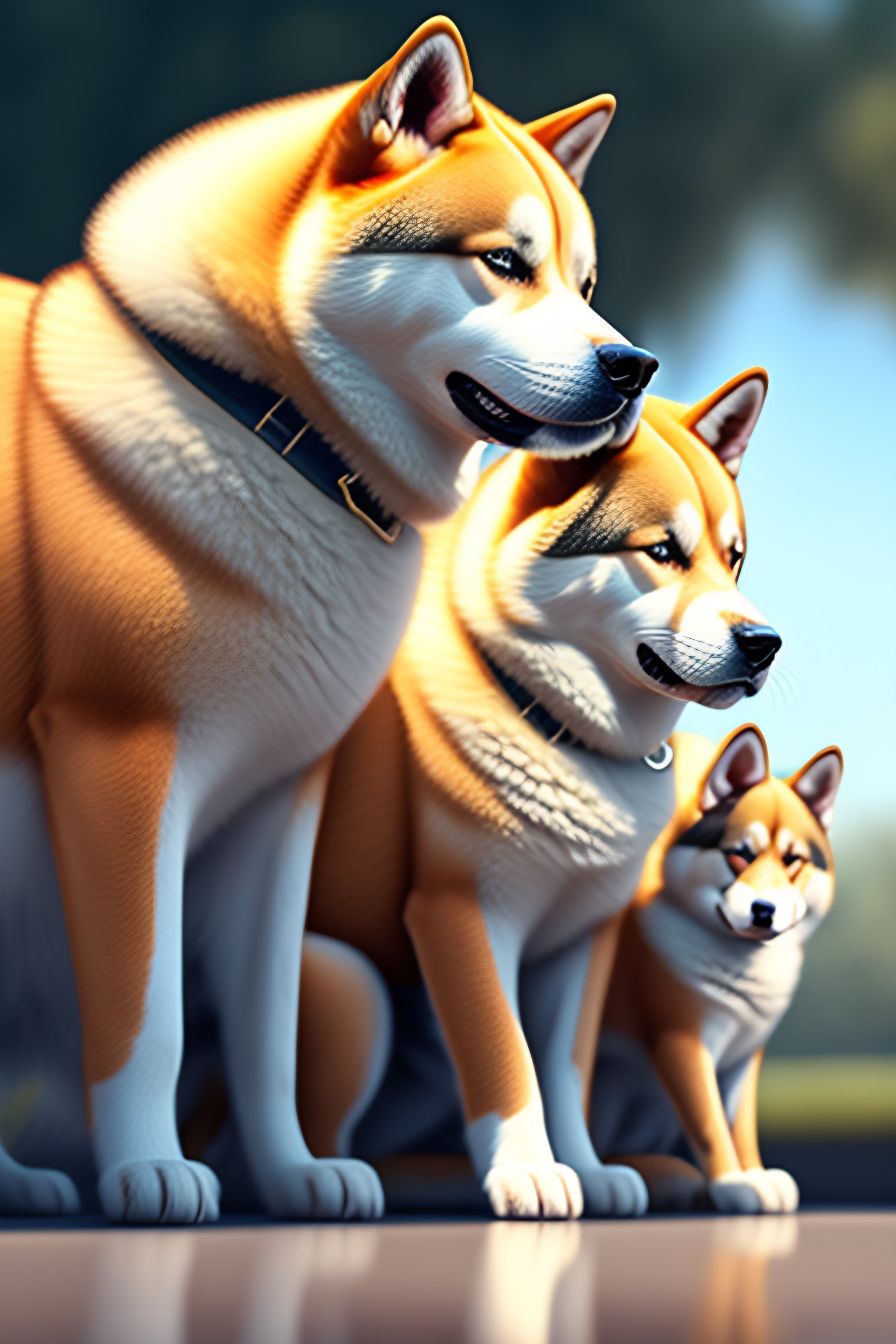 Lexica - Akita Inu Family male female son DOGS , made by stanley ...