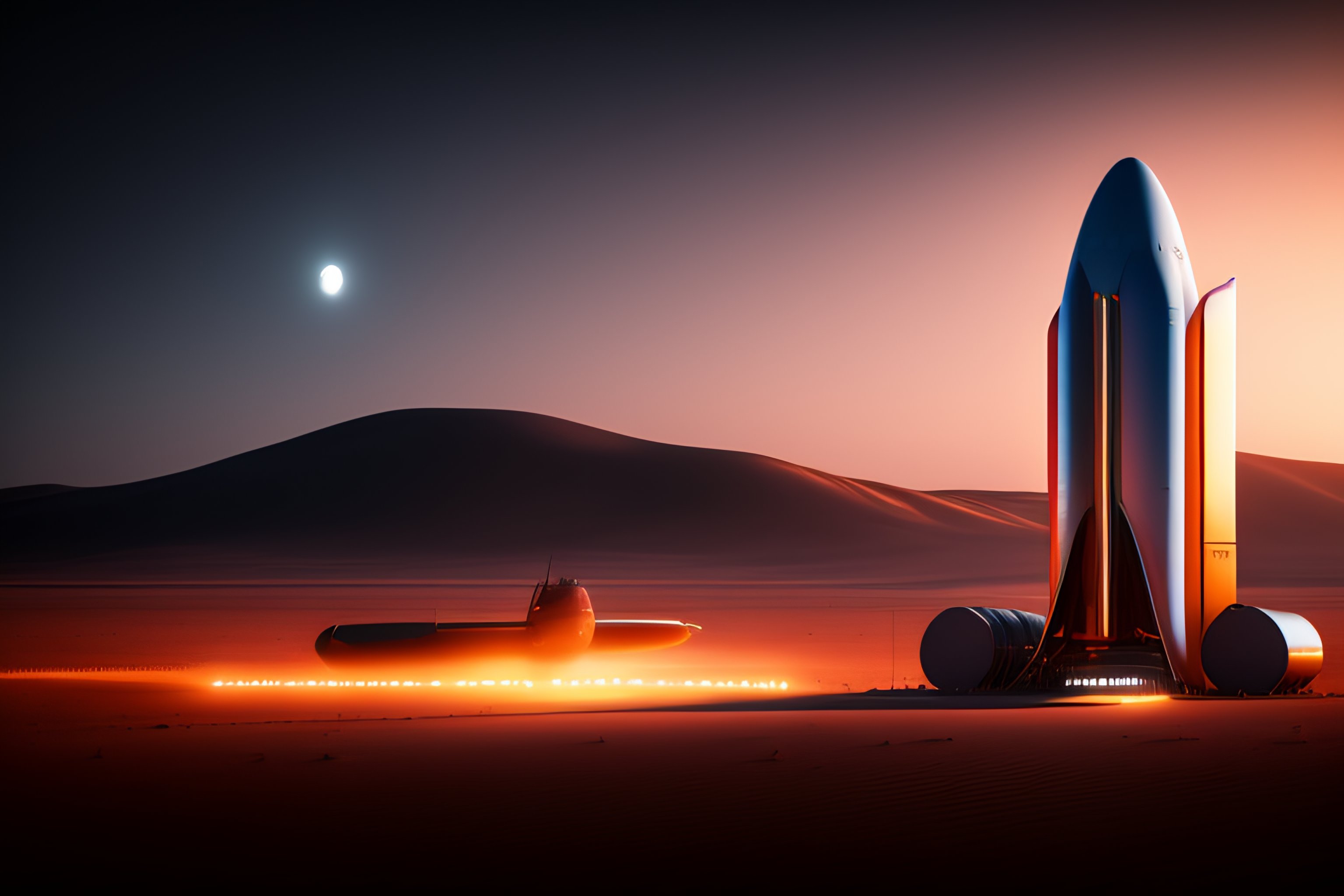 Lexica - 50mm Photograph of SpaceX starship 2.0 designed by SpaceX ...