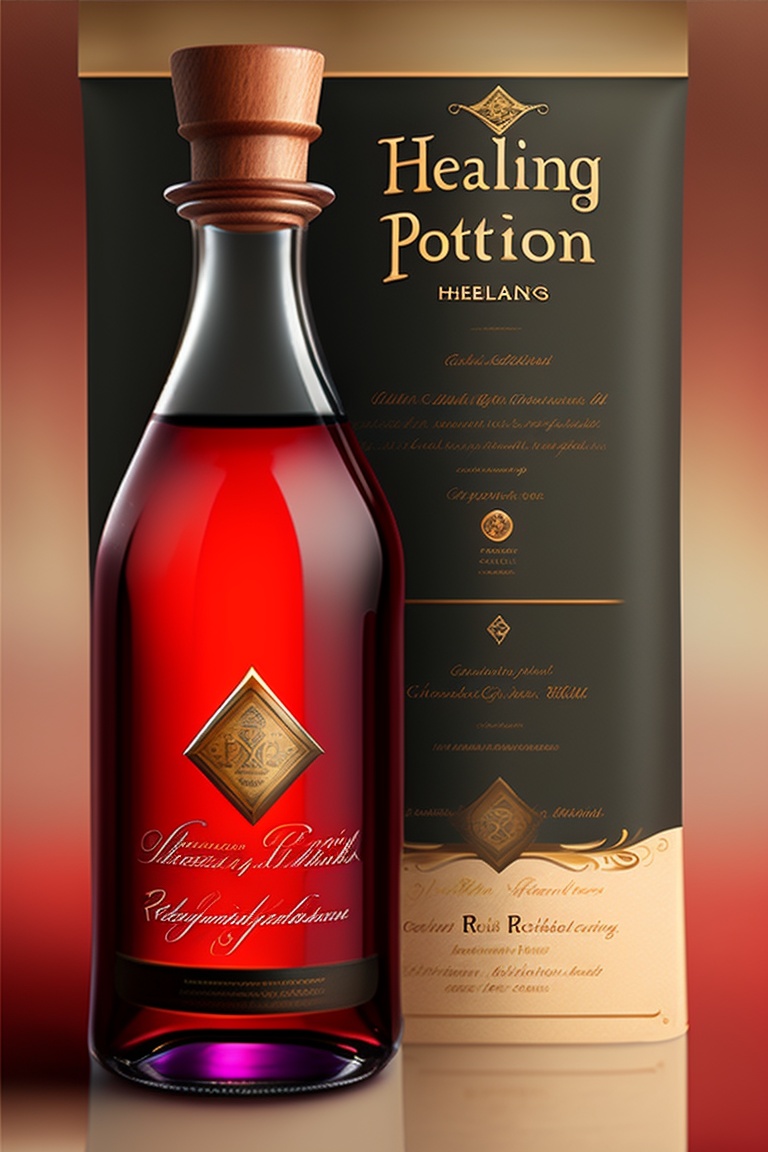 Lexica - Flyer advertisement for healing potion, red potion, glass ...