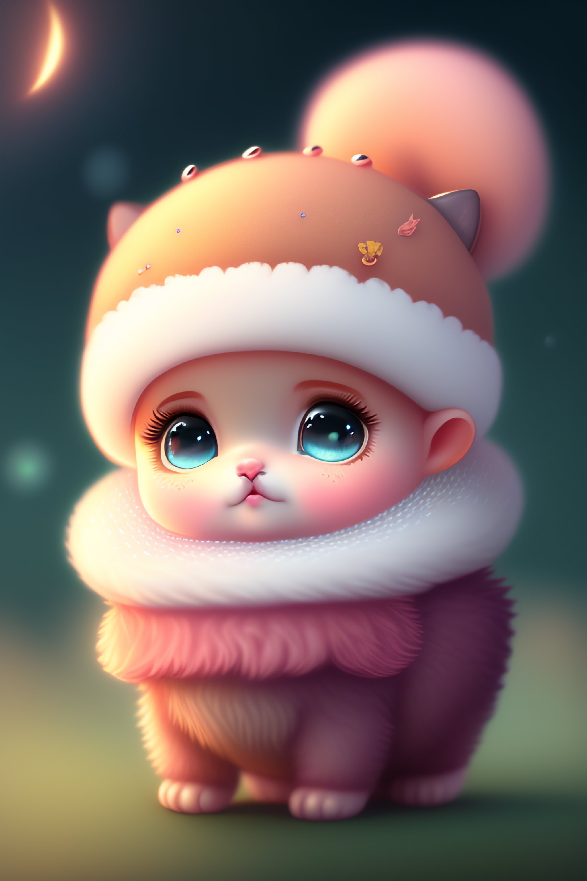 Lexica - Cute and adorable cartoon fluffy baby rhea, fantasy, dreamlike ...