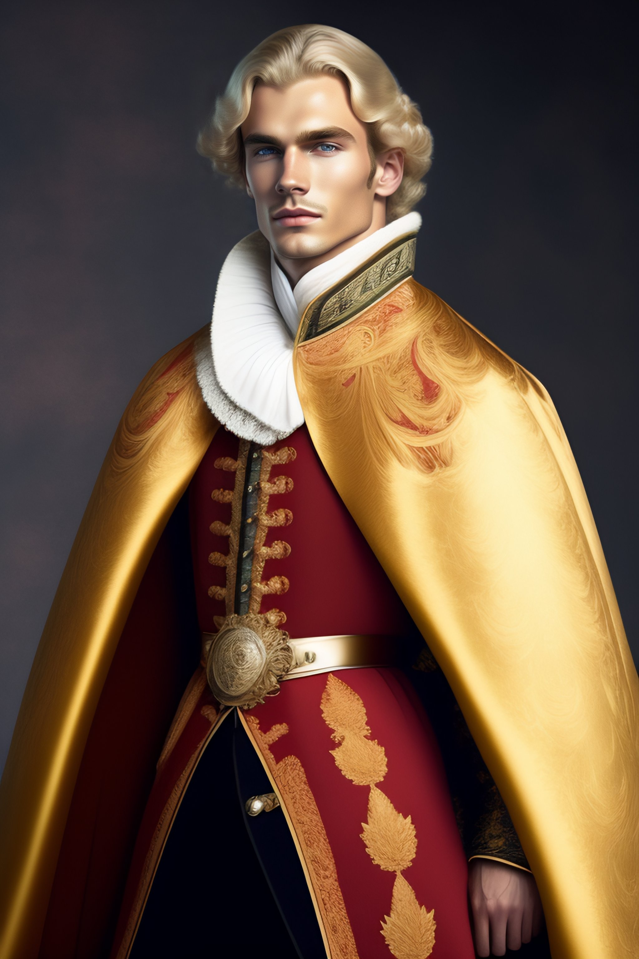 Lexica - A physically young man with long blond hair, he wears 18th ...