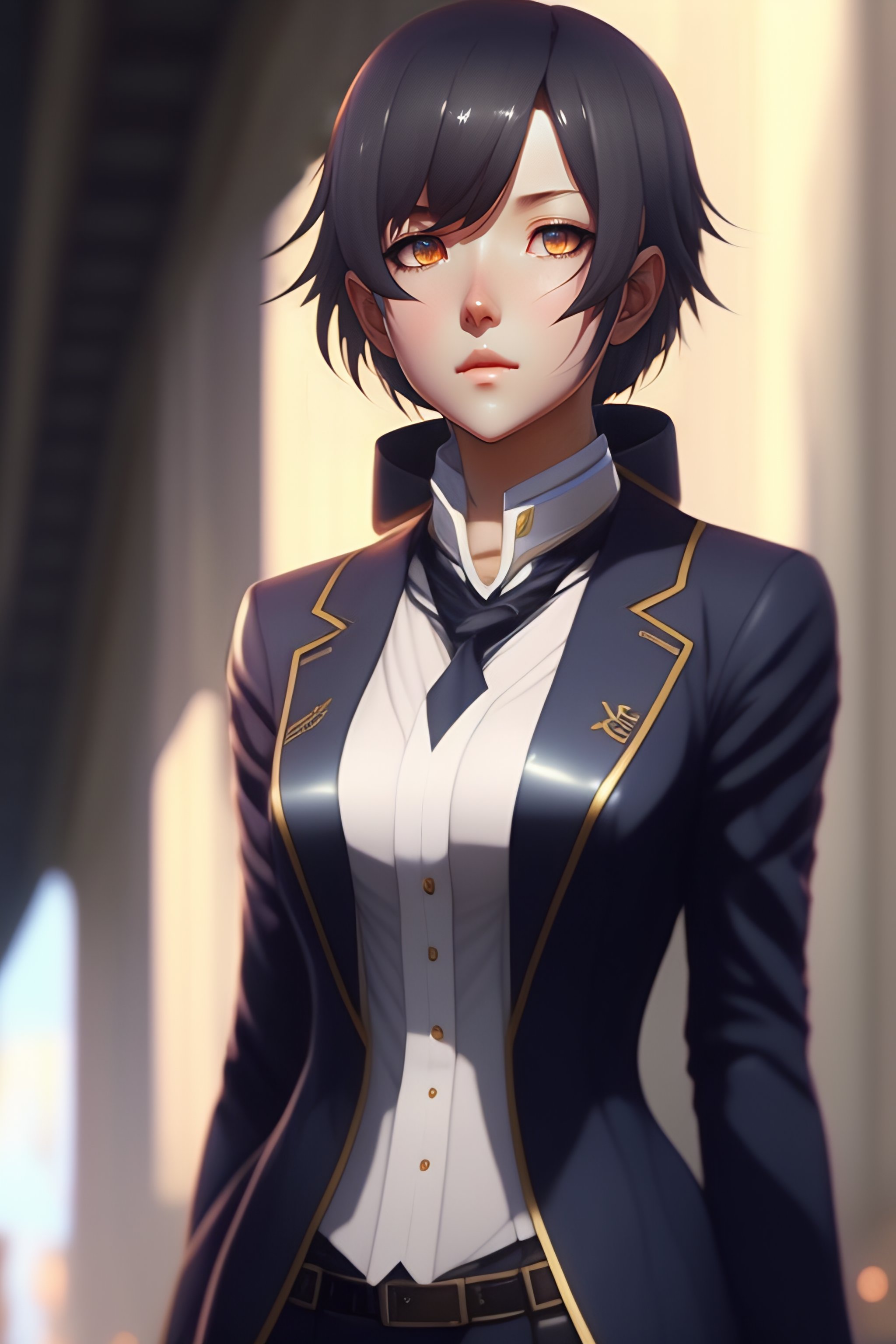 Lexica - Mikasa ackerman suit and tie, winds of winter, au naturel ...