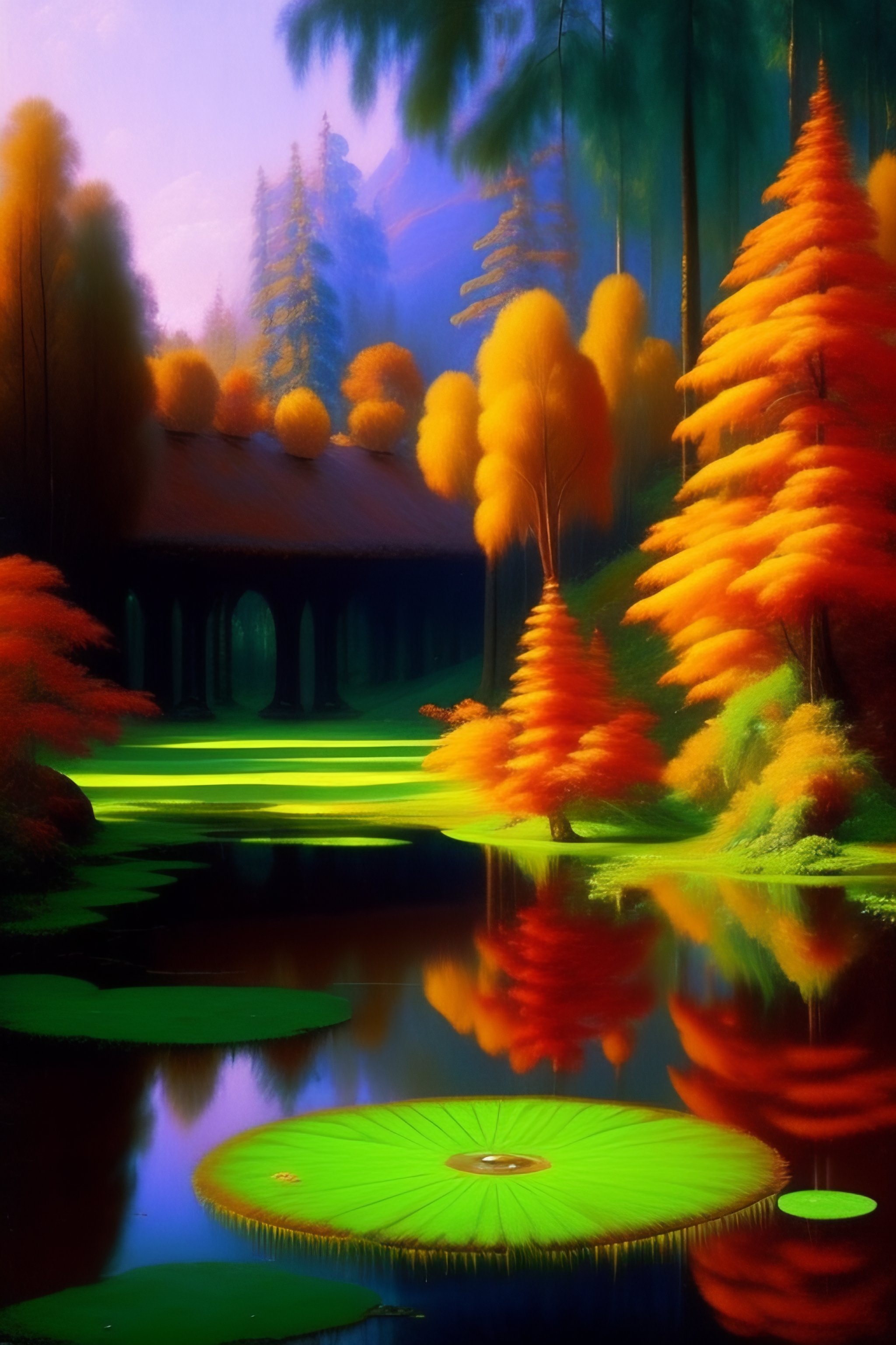 Lexica - Fantasy, terracotta, moss, water, copper, sunlight, Ivan ...