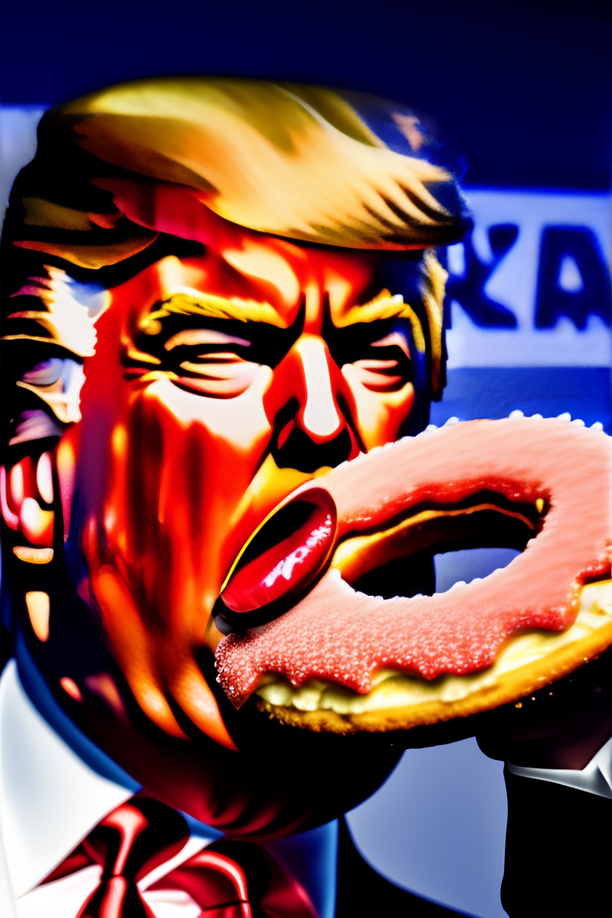 Lexica - Donald Trump eating a donut