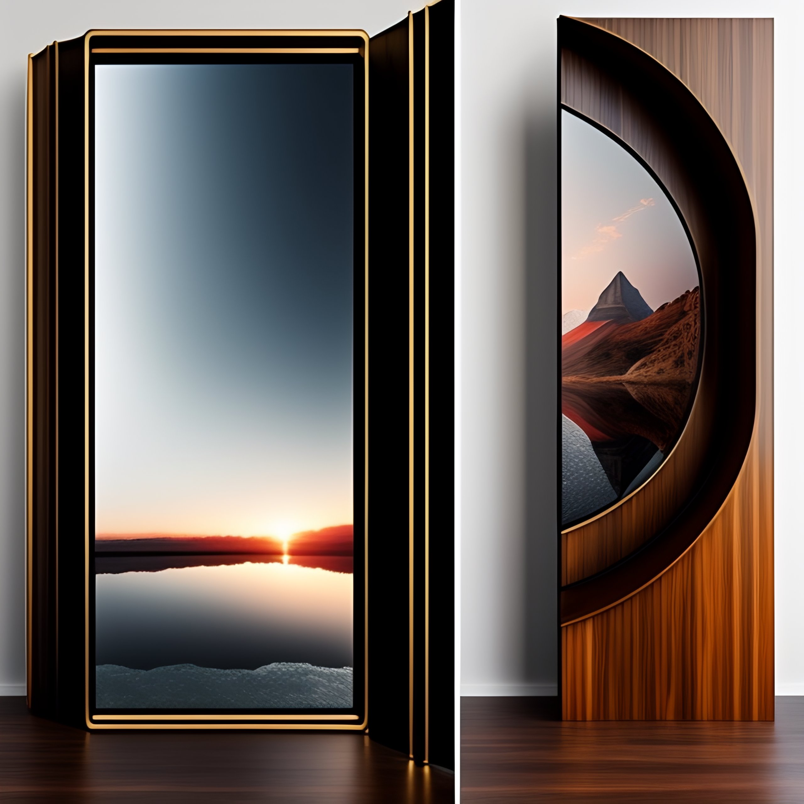 Lexica - Diptych modern mirror