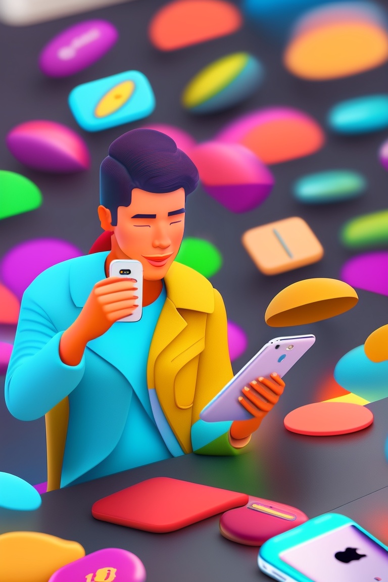 Lexica - The image shows a person sitting with a phone in hand ...