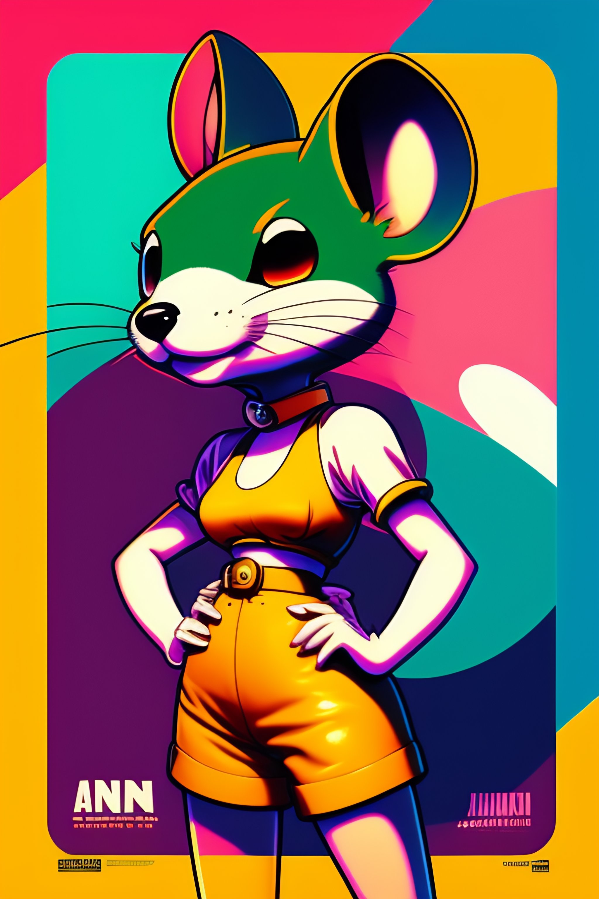 Lexica - 50s cartoon style photo of anthromorphic mouse, style of ...